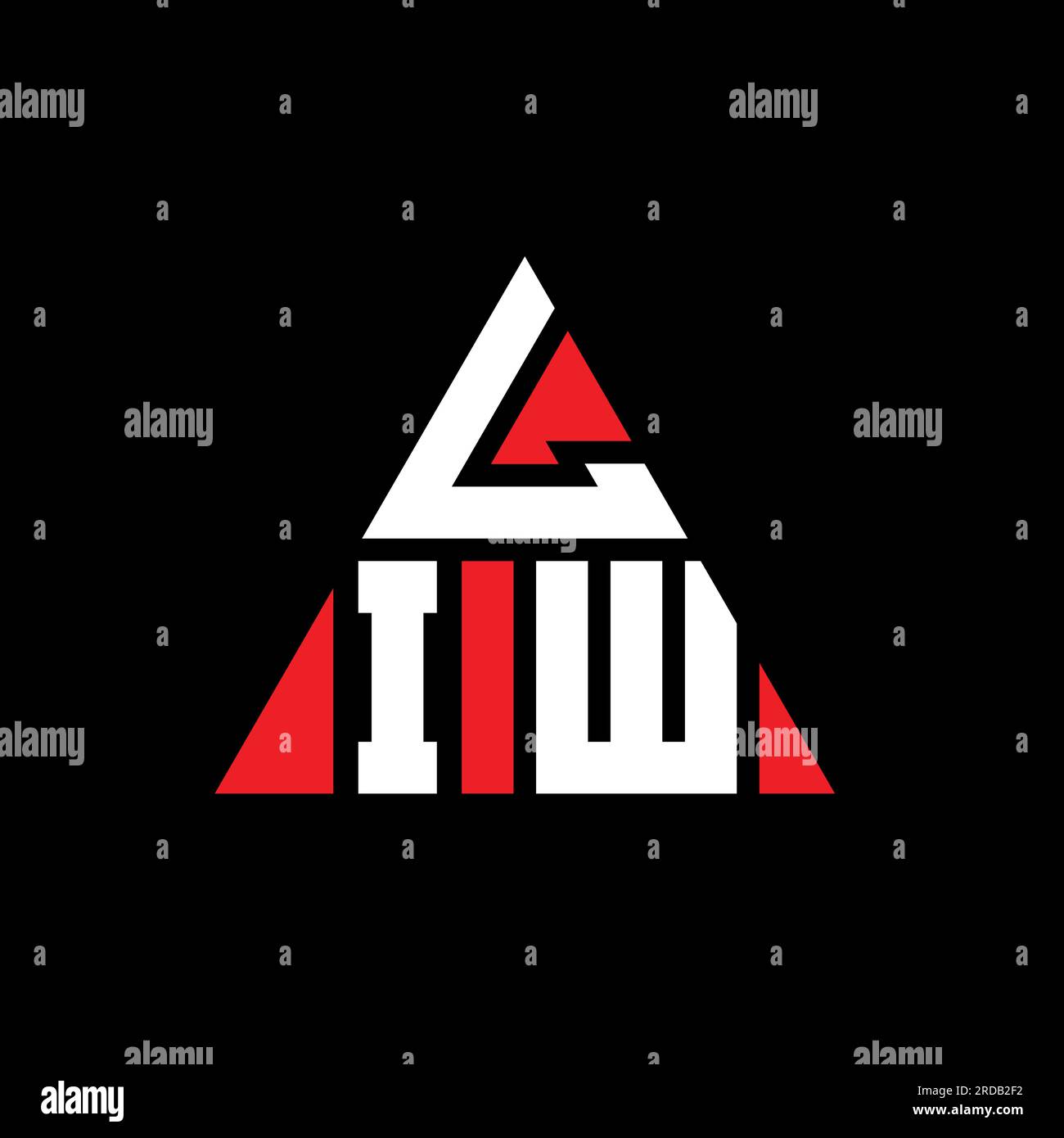 LIW triangle letter logo design with triangle shape. LIW triangle logo ...