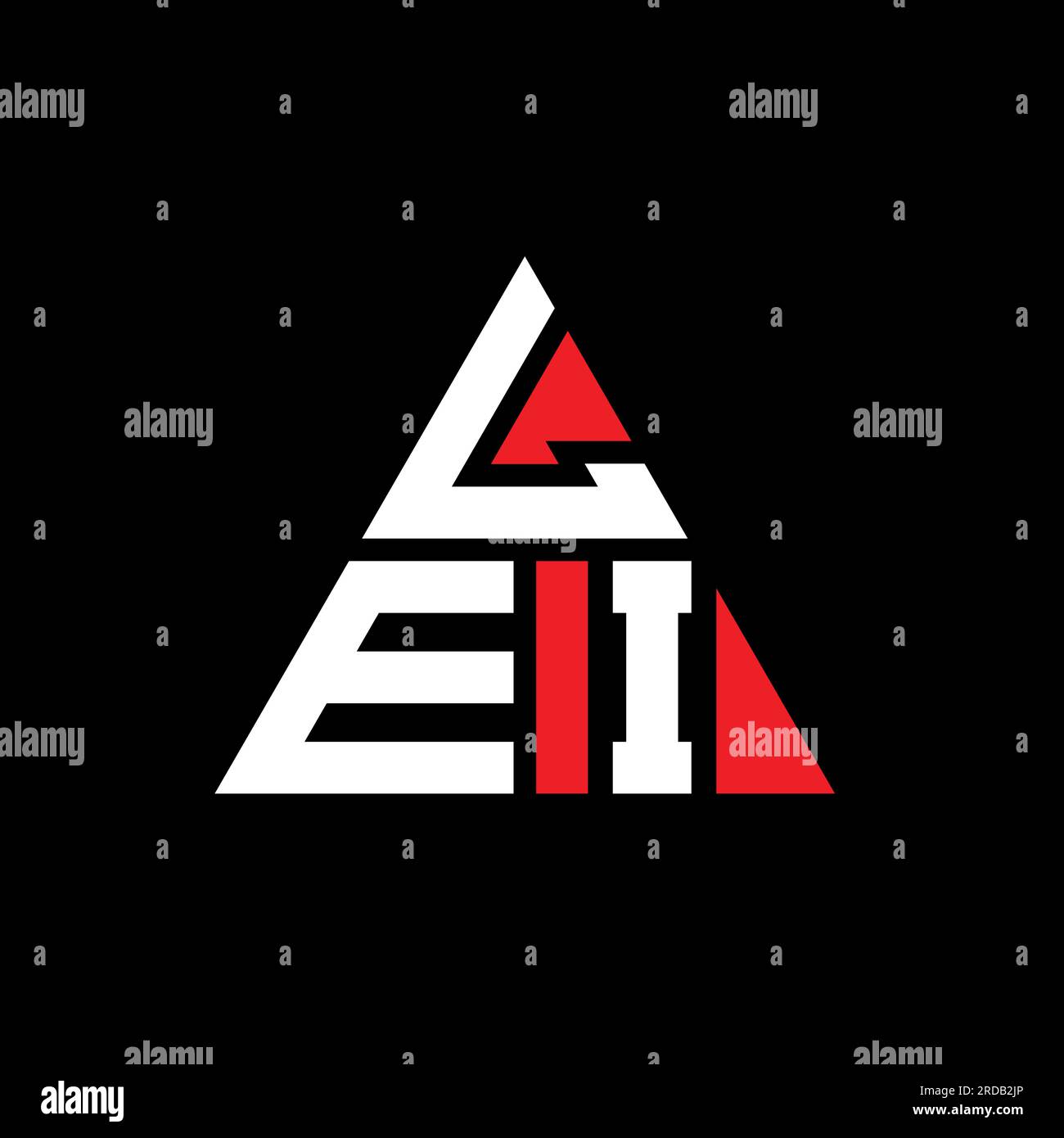 LEI triangle letter logo design with triangle shape. LEI triangle logo ...