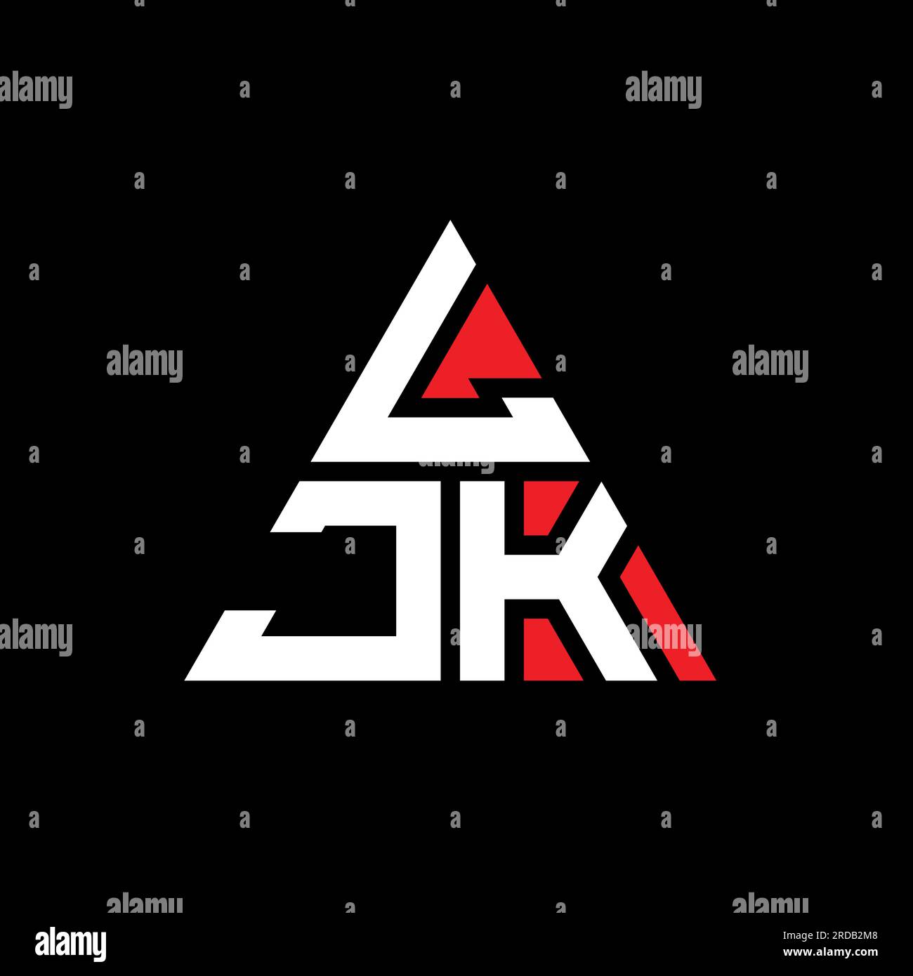 LJK triangle letter logo design with triangle shape. LJK triangle logo ...
