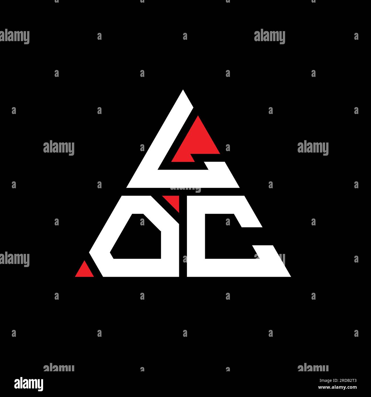 LOC triangle letter logo design with triangle shape. LOC triangle logo ...