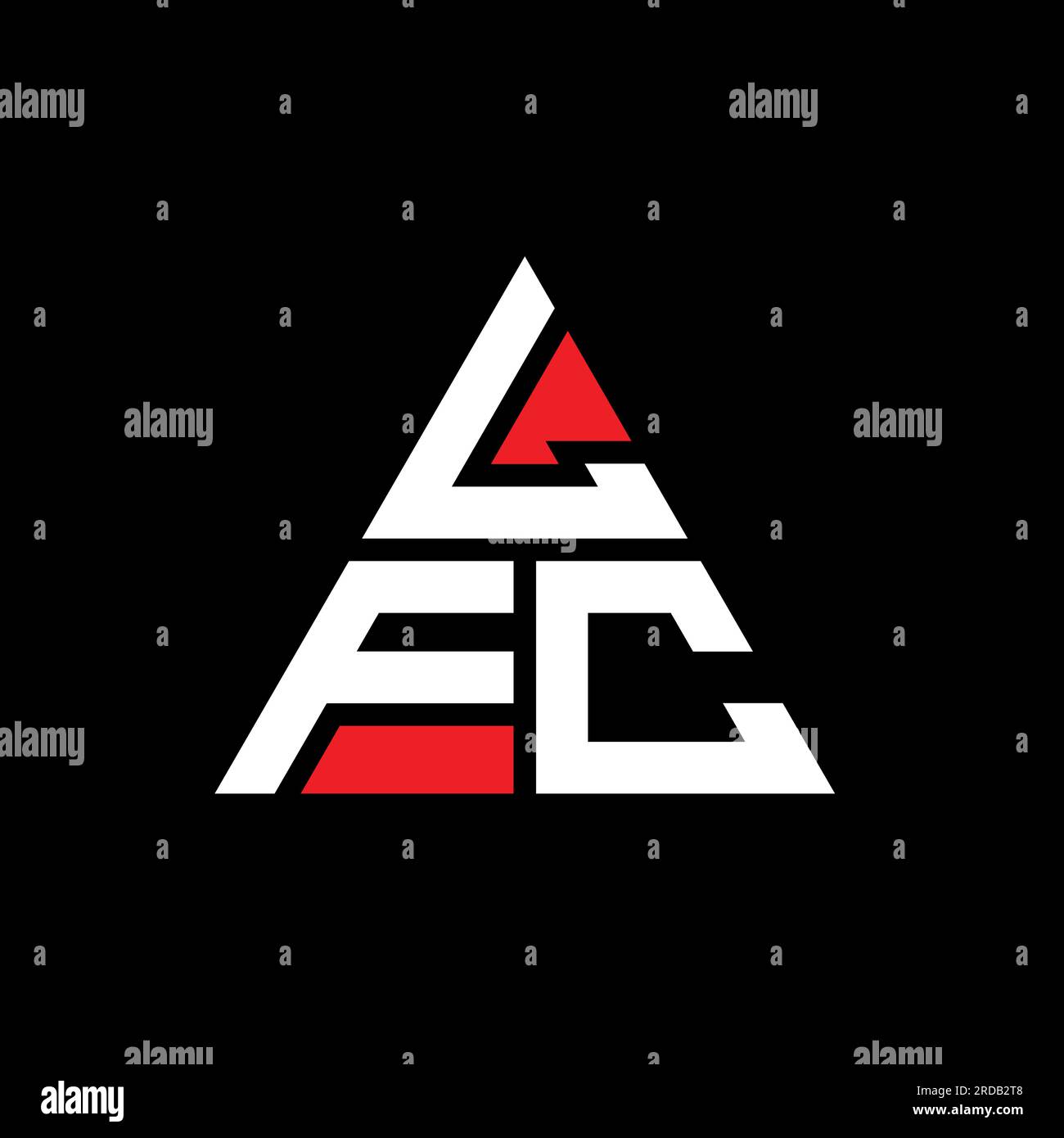 LFC triangle letter logo design with triangle shape. LFC triangle logo ...