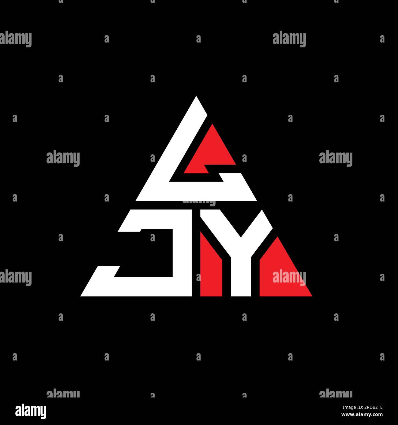 LJY triangle letter logo design with triangle shape. LJY triangle logo design monogram. LJY ...