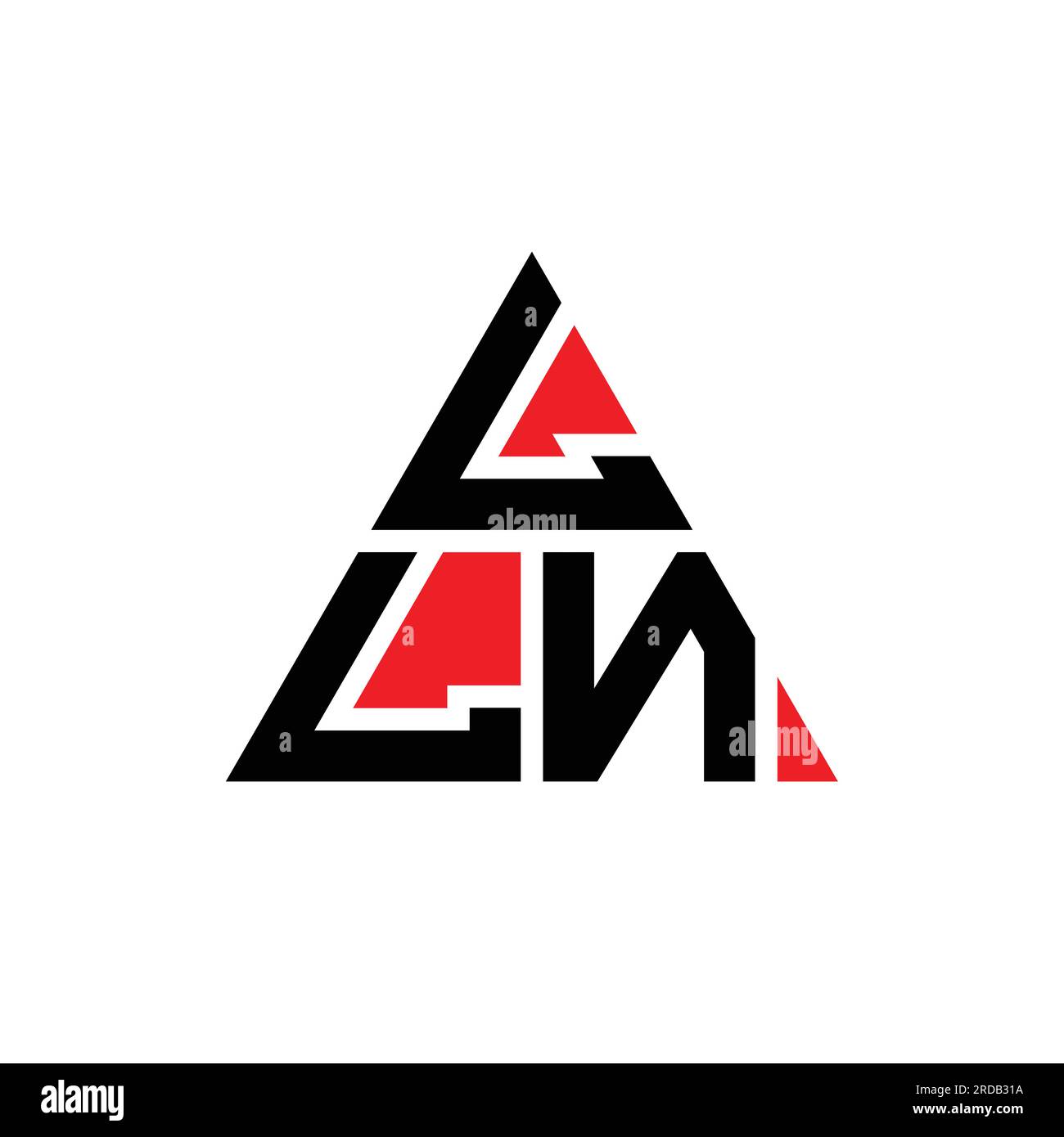 LLN triangle letter logo design with triangle shape. LLN triangle logo ...
