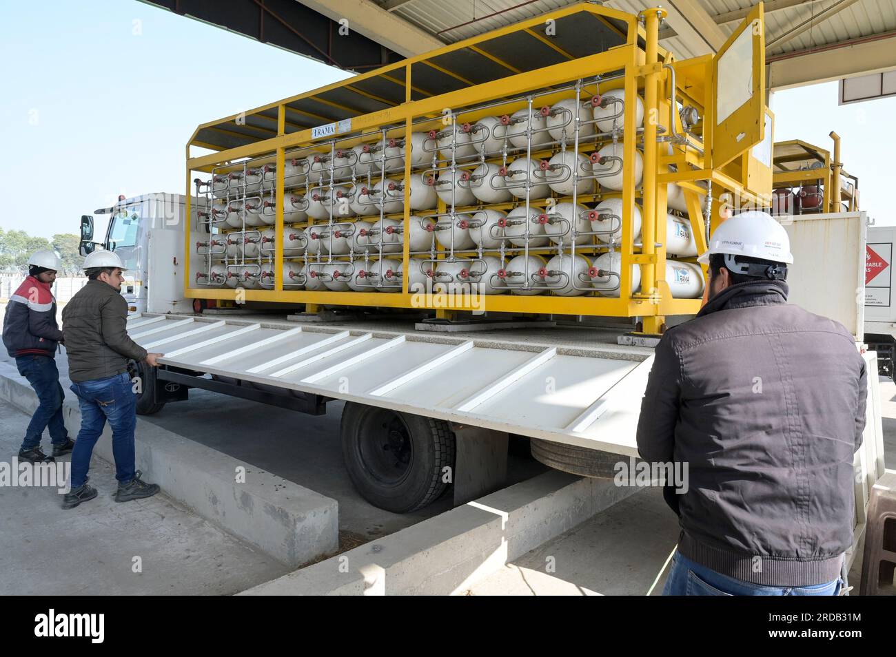 INDIA, Punjab, Lehragaga, Verbio biogas plant process paddy straw to ...
