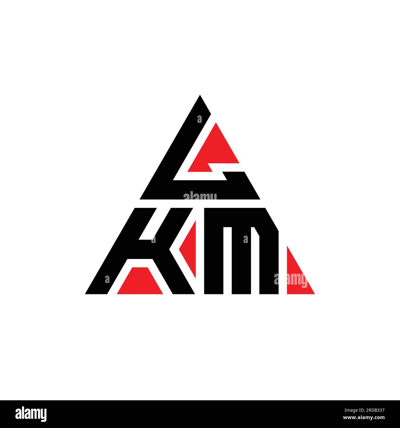 LKM triangle letter logo design with triangle shape. LKM triangle logo ...
