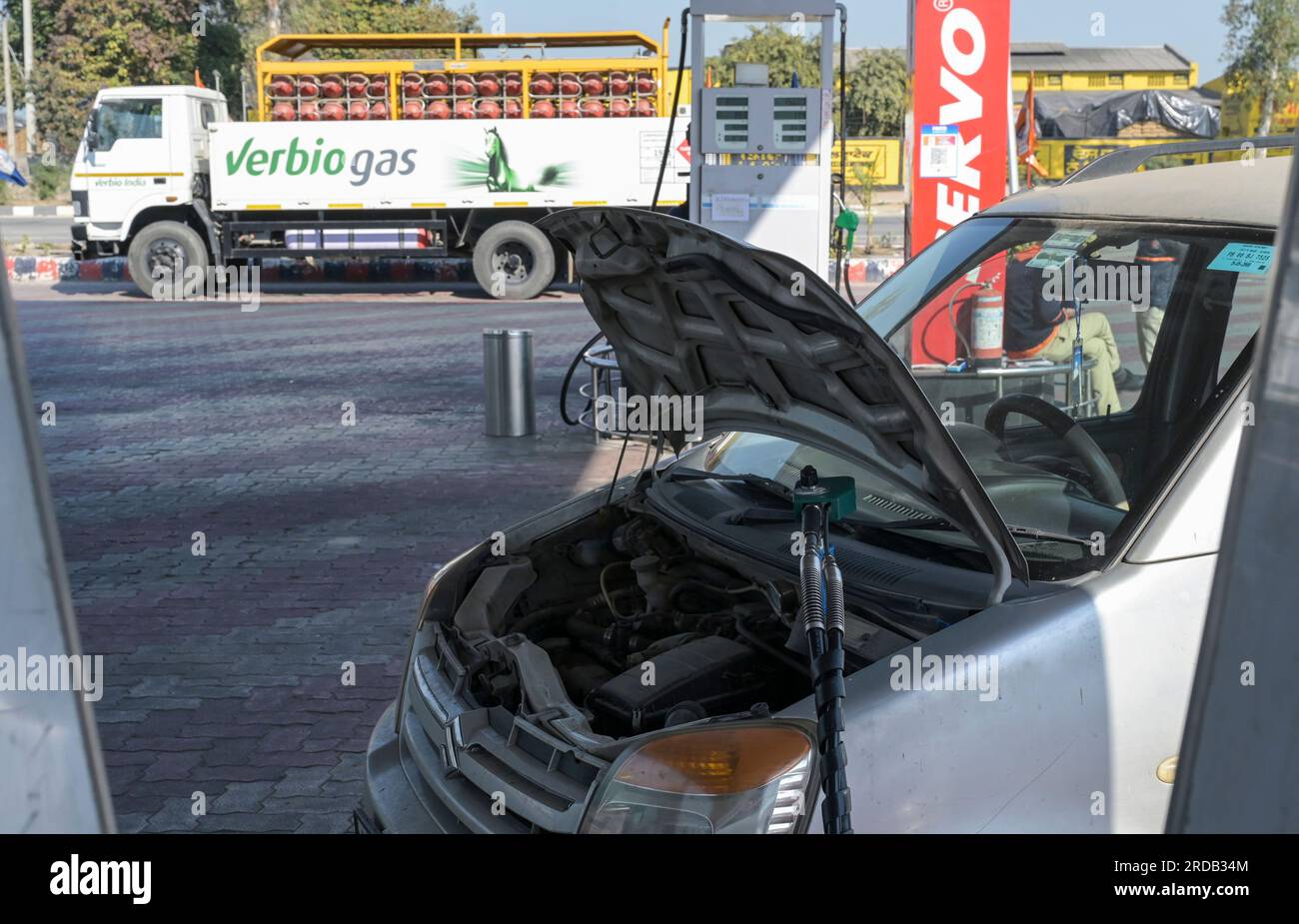 INDIA, Punjab, Lehragaga, Verbio biogas plant process paddy straw to ...