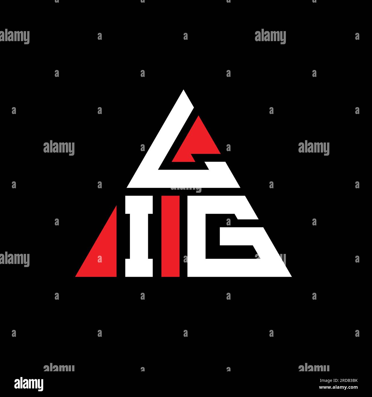 LIG triangle letter logo design with triangle shape. LIG triangle logo ...
