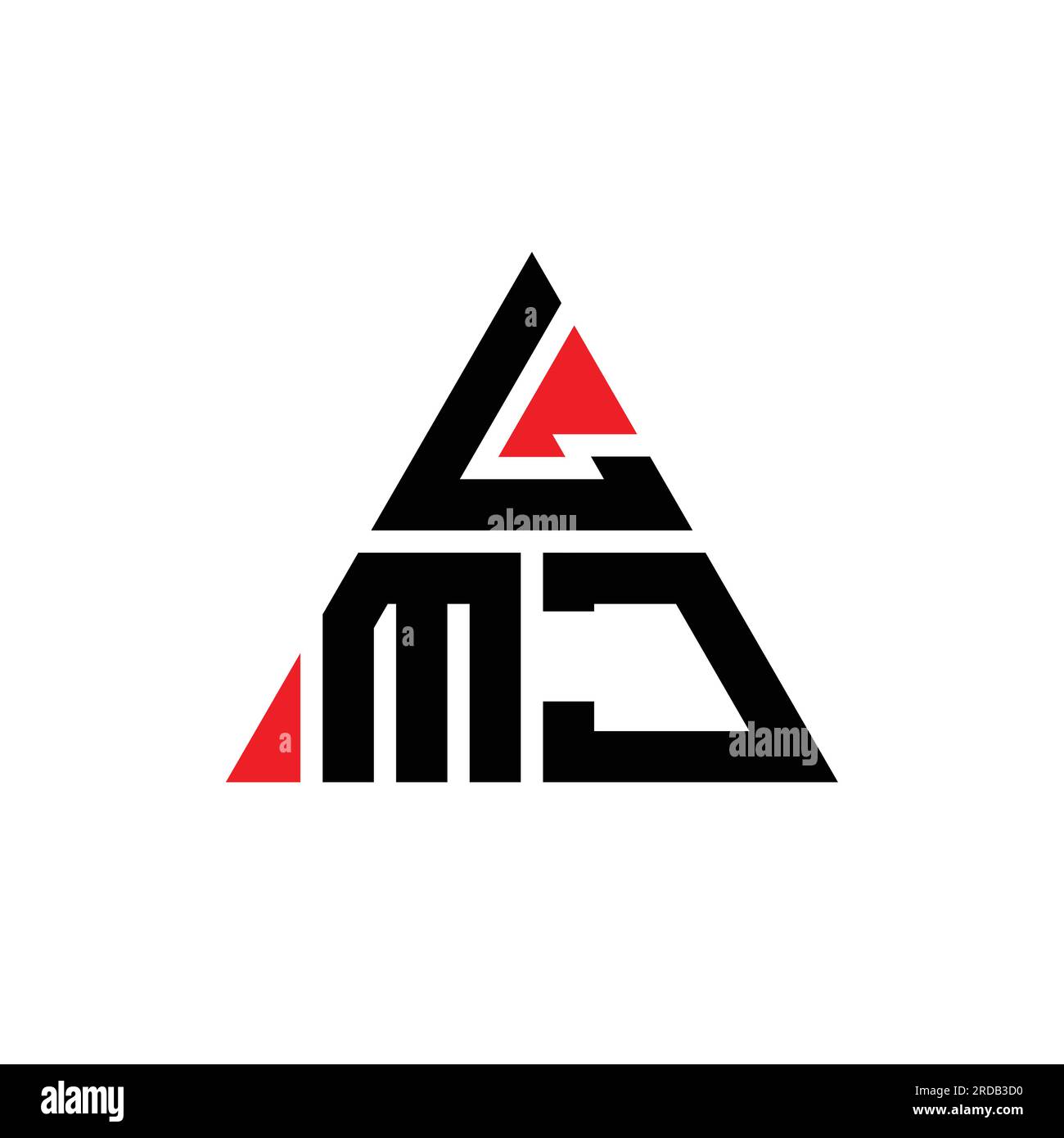 LMJ triangle letter logo design with triangle shape. LMJ triangle logo ...
