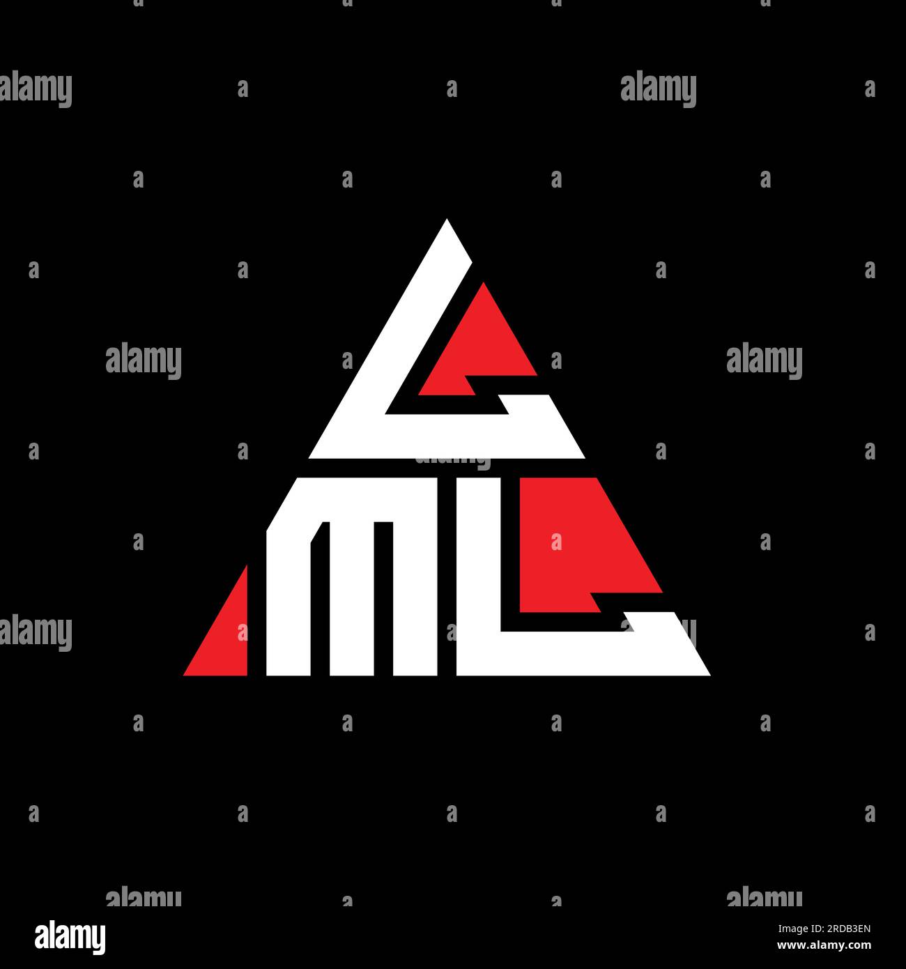 LML triangle letter logo design with triangle shape. LML triangle logo ...