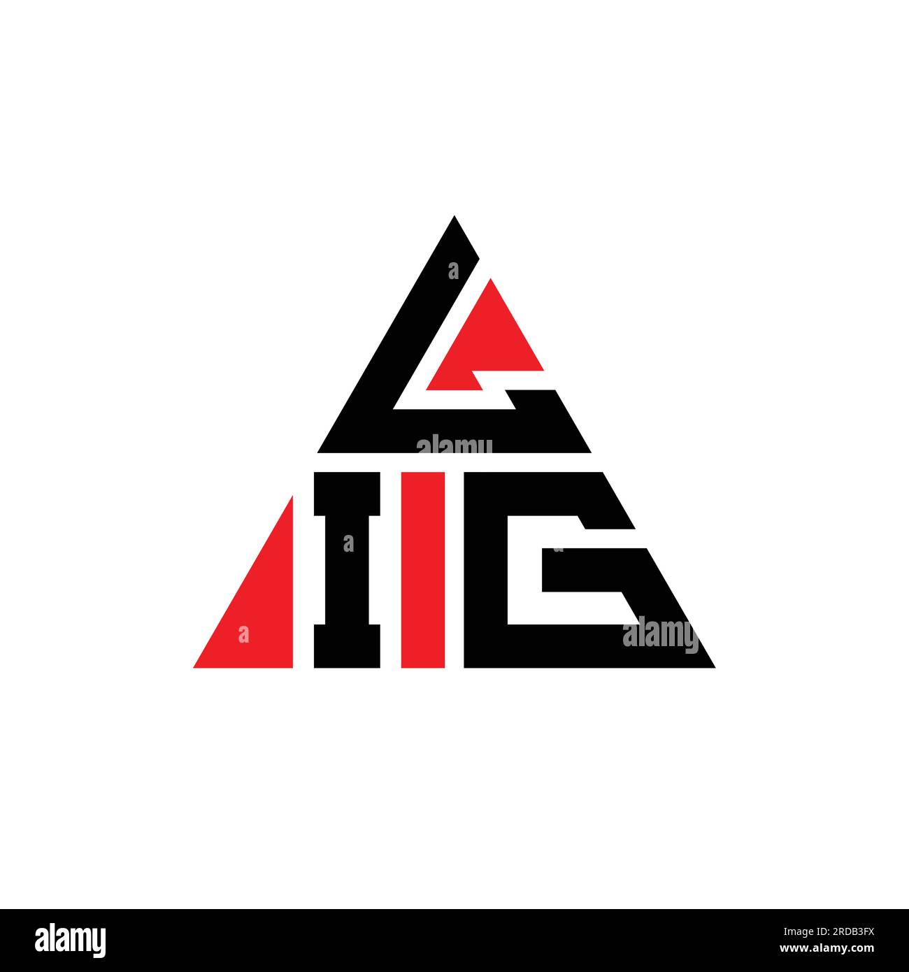 LIG triangle letter logo design with triangle shape. LIG triangle logo ...