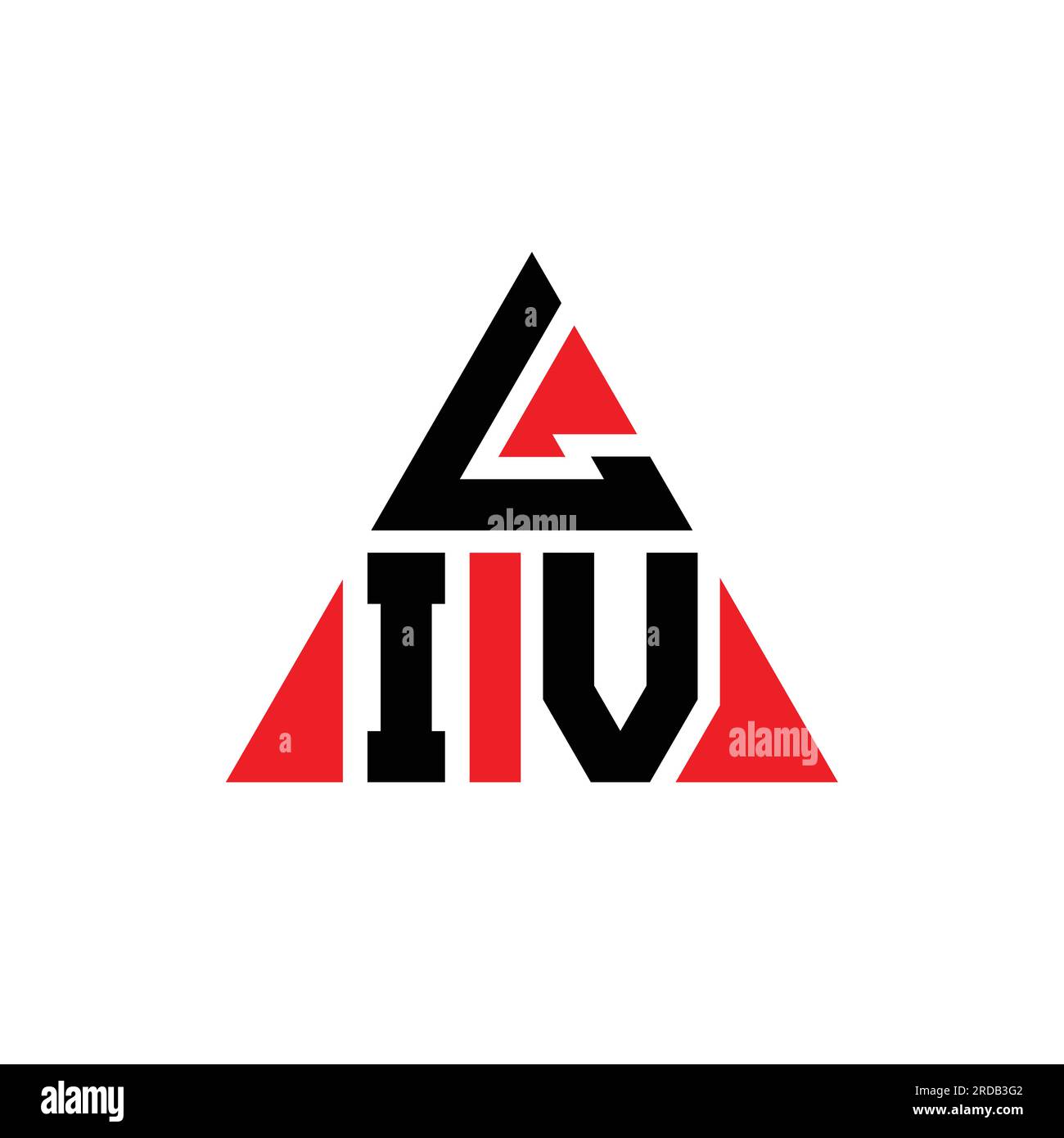 LIV triangle letter logo design with triangle shape. LIV triangle logo ...
