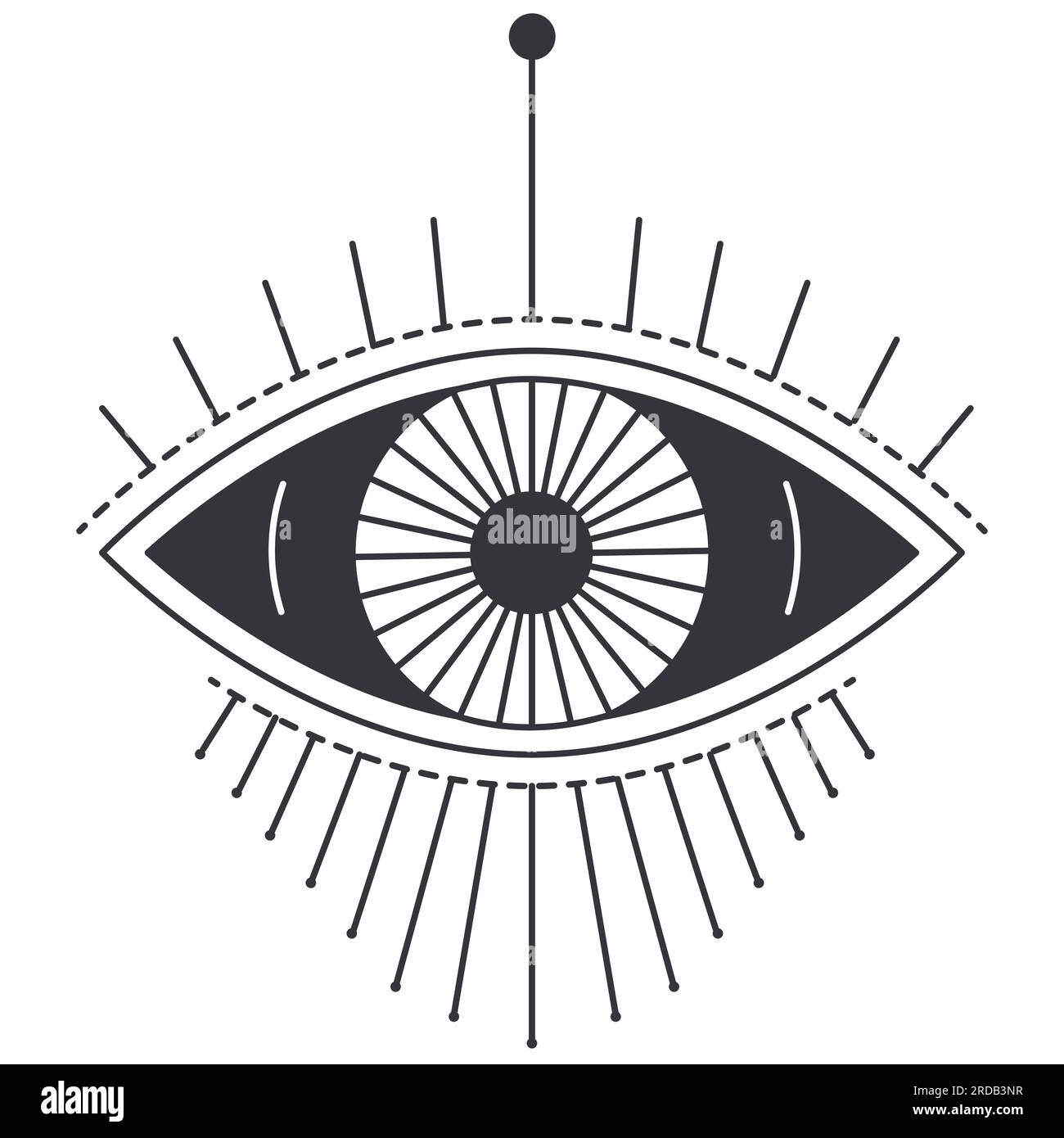 Witchcraft and magic sign, eye masonry symbol Stock Vector Image & Art ...