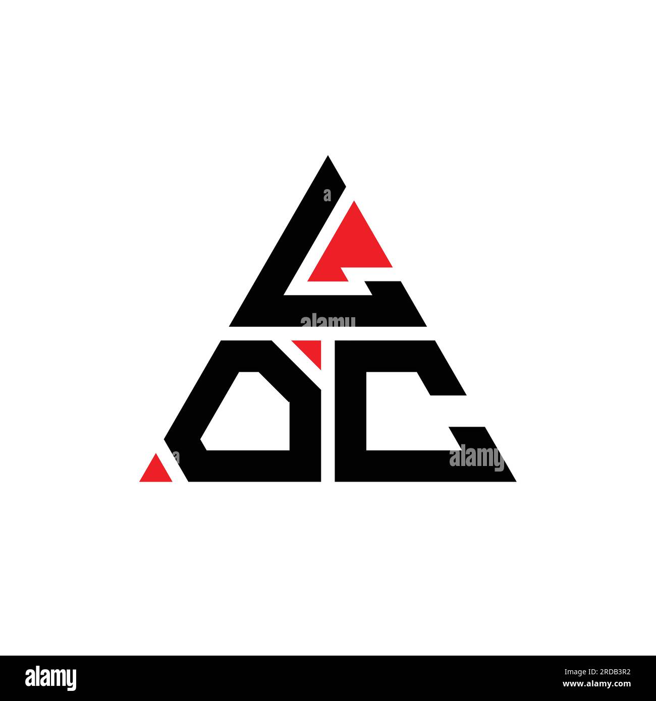 LOC triangle letter logo design with triangle shape. LOC triangle logo ...