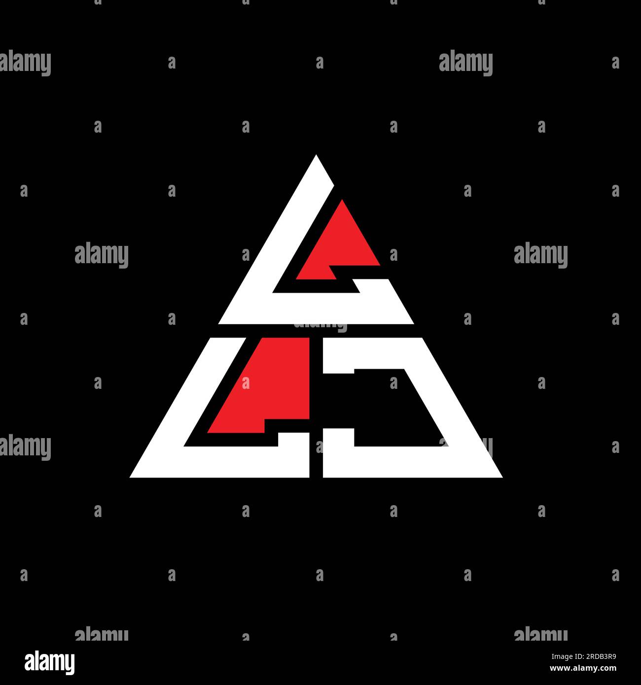 LLJ triangle letter logo design with triangle shape. LLJ triangle logo ...