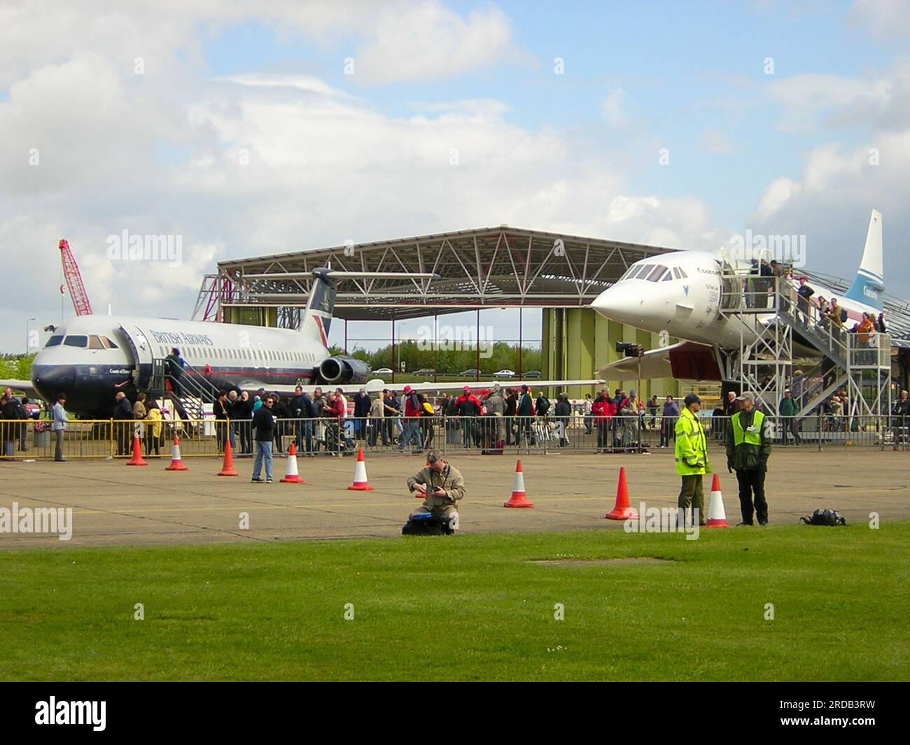 Concorde G-AXDN outside new Airspace super hangar under construction at ...