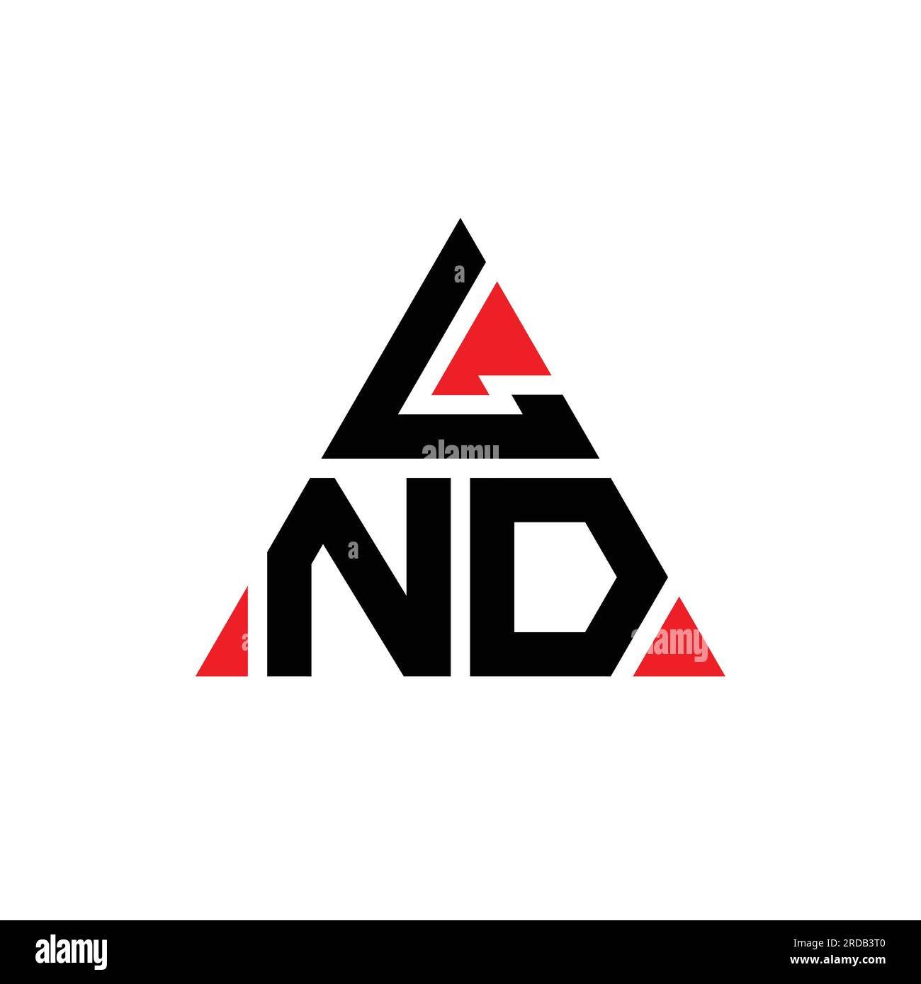 LND triangle letter logo design with triangle shape. LND triangle logo ...