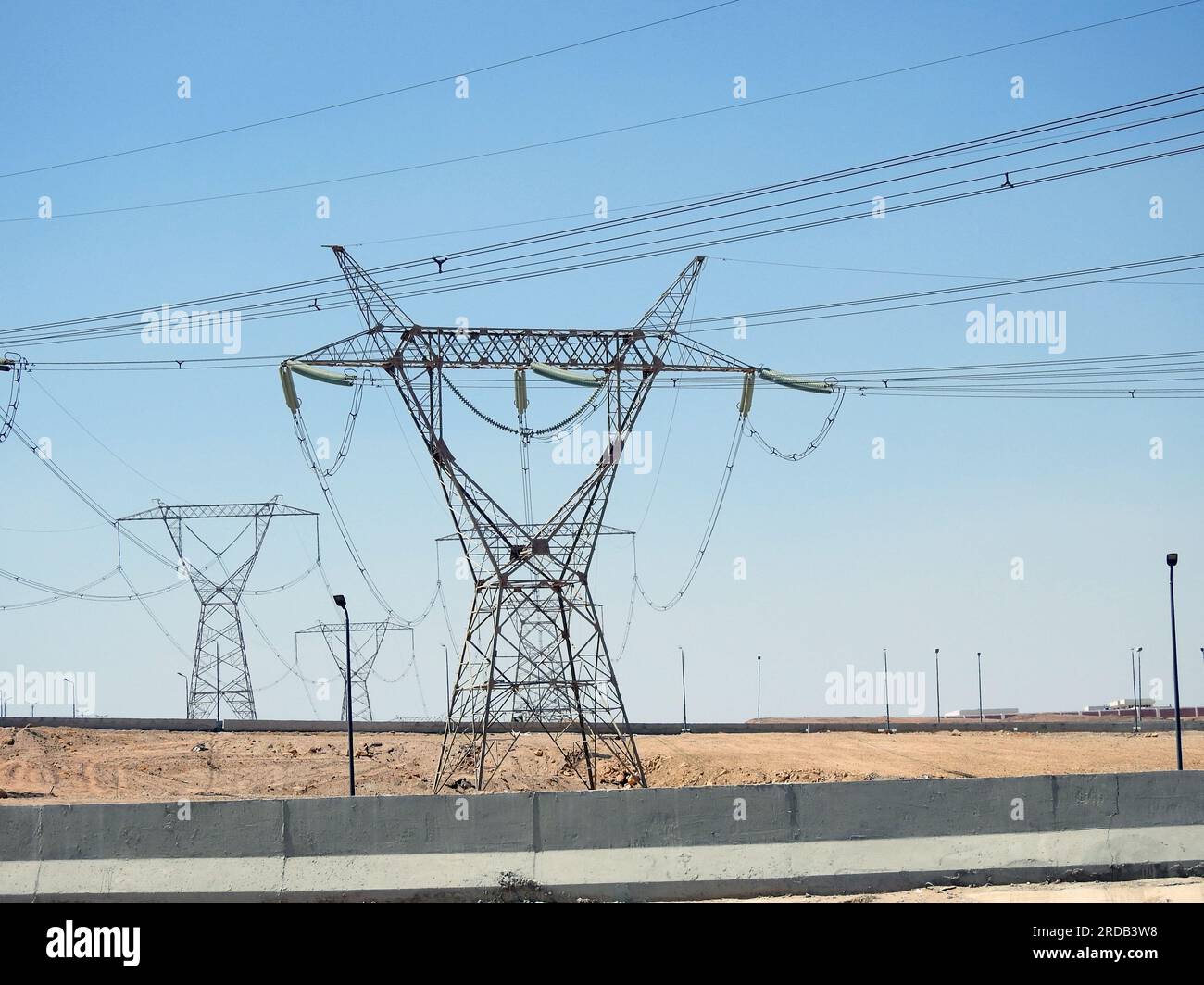 A transmission tower, electricity pylon which is a tall steel lattice ...