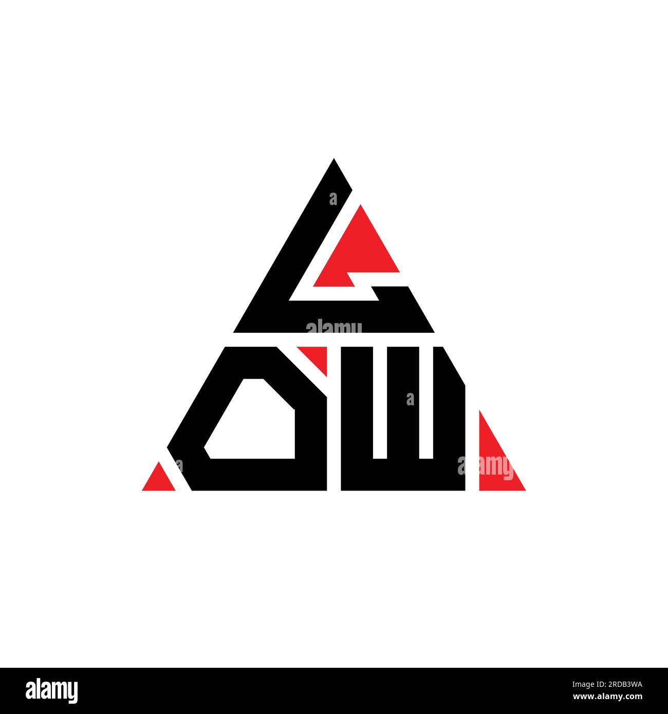 LOW triangle letter logo design with triangle shape. LOW triangle logo ...
