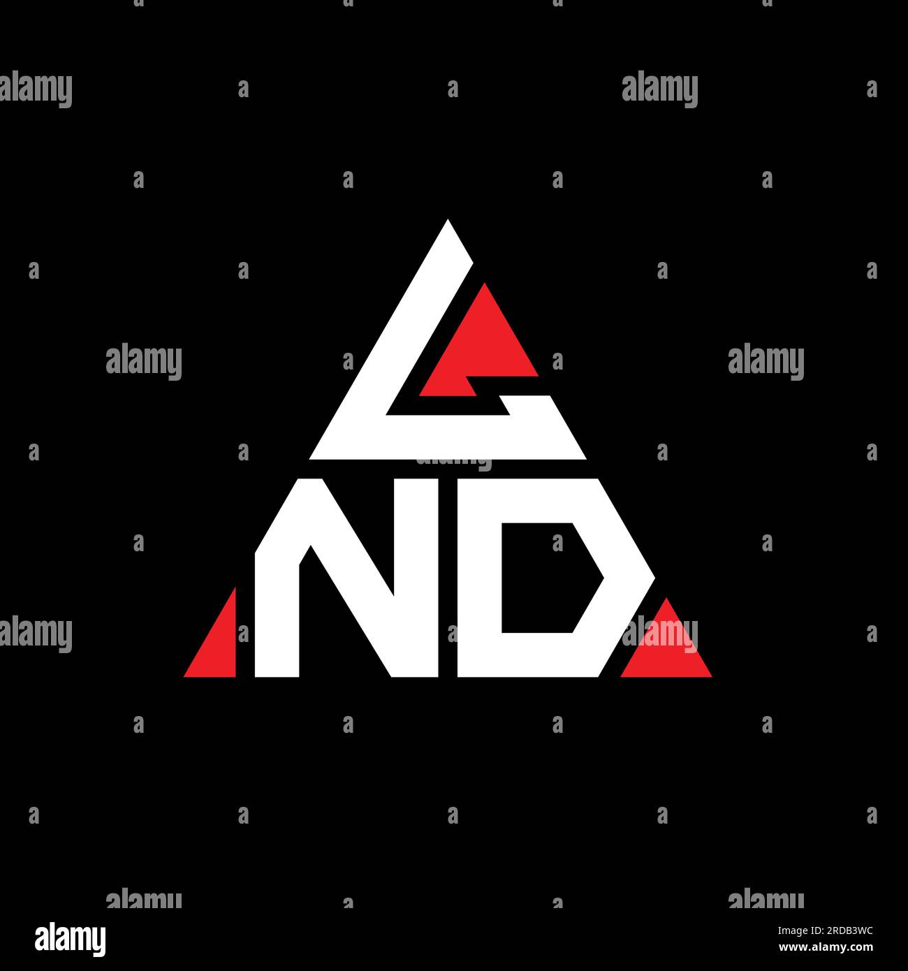 LND triangle letter logo design with triangle shape. LND triangle logo ...