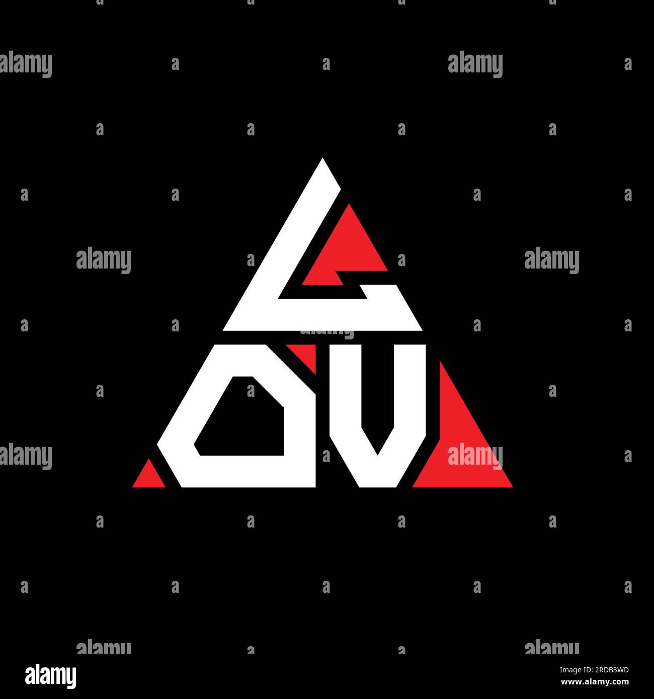 LOV triangle letter logo design with triangle shape. LOV triangle logo ...