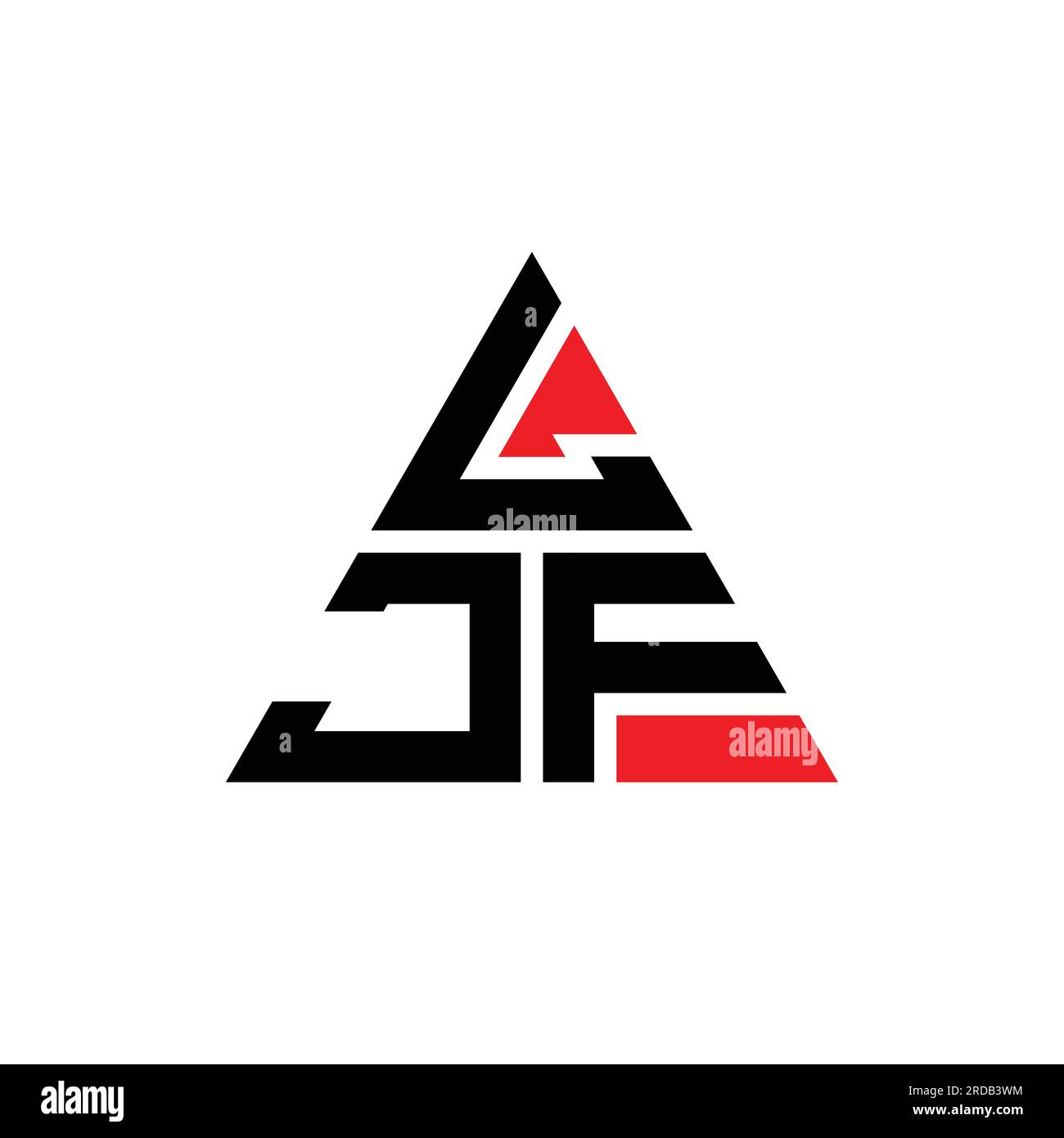 LJF triangle letter logo design with triangle shape. LJF triangle logo ...