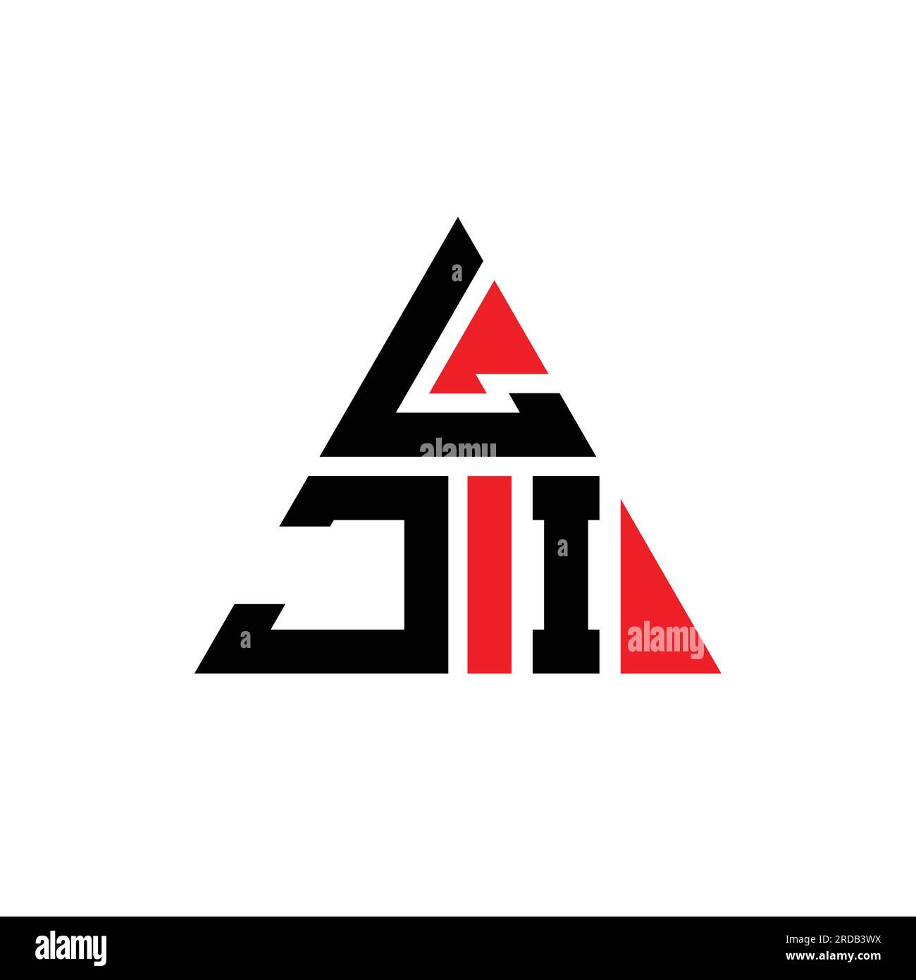 LJI triangle letter logo design with triangle shape. LJI triangle logo ...