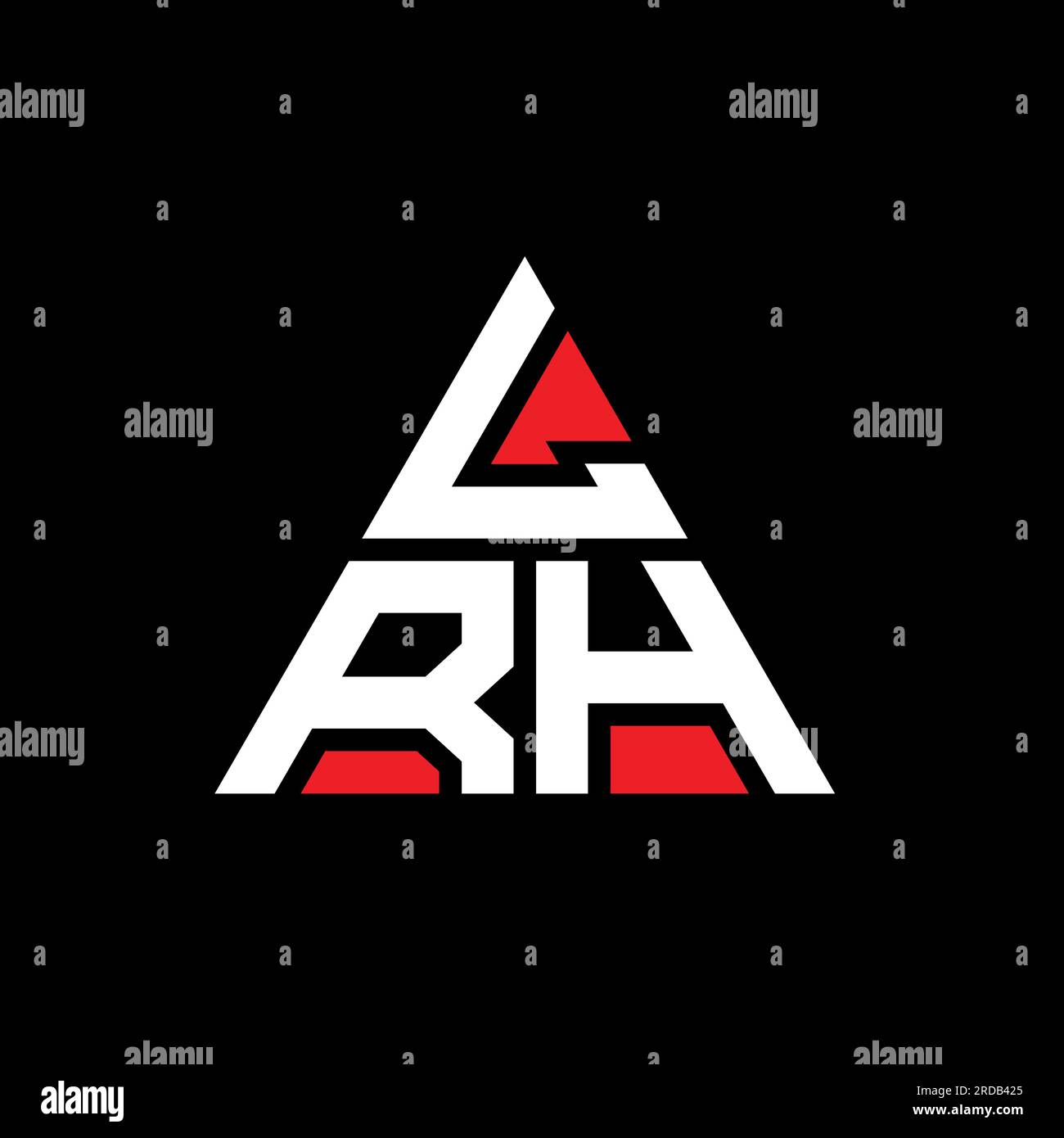 LRH triangle letter logo design with triangle shape. LRH triangle logo ...