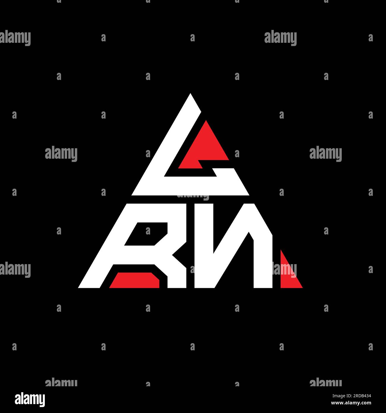 LRN triangle letter logo design with triangle shape. LRN triangle logo ...