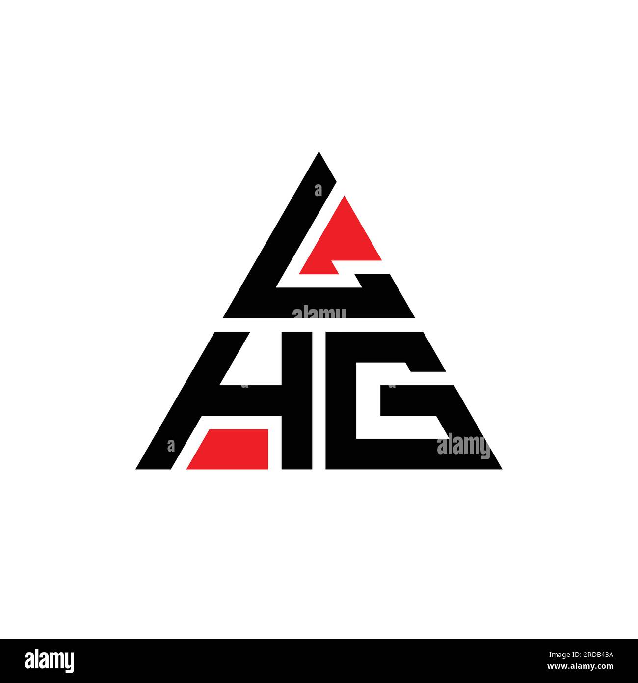 LHG triangle letter logo design with triangle shape. LHG triangle logo ...