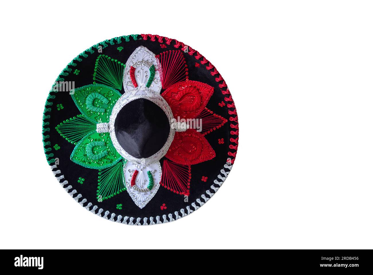 Mexican charro hat on white background. Typical mexican hat with the ...