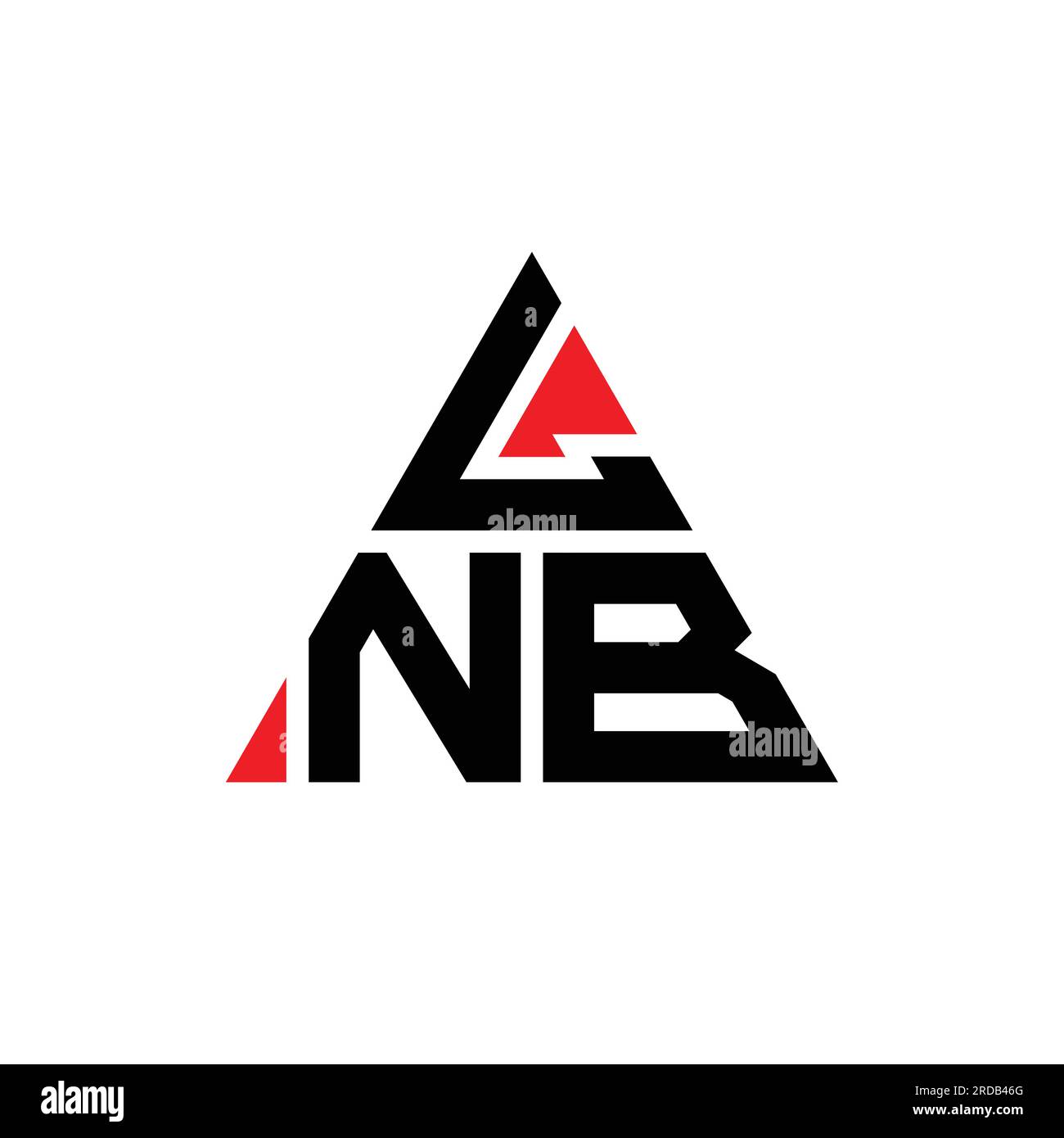 LNB triangle letter logo design with triangle shape. LNB triangle logo ...