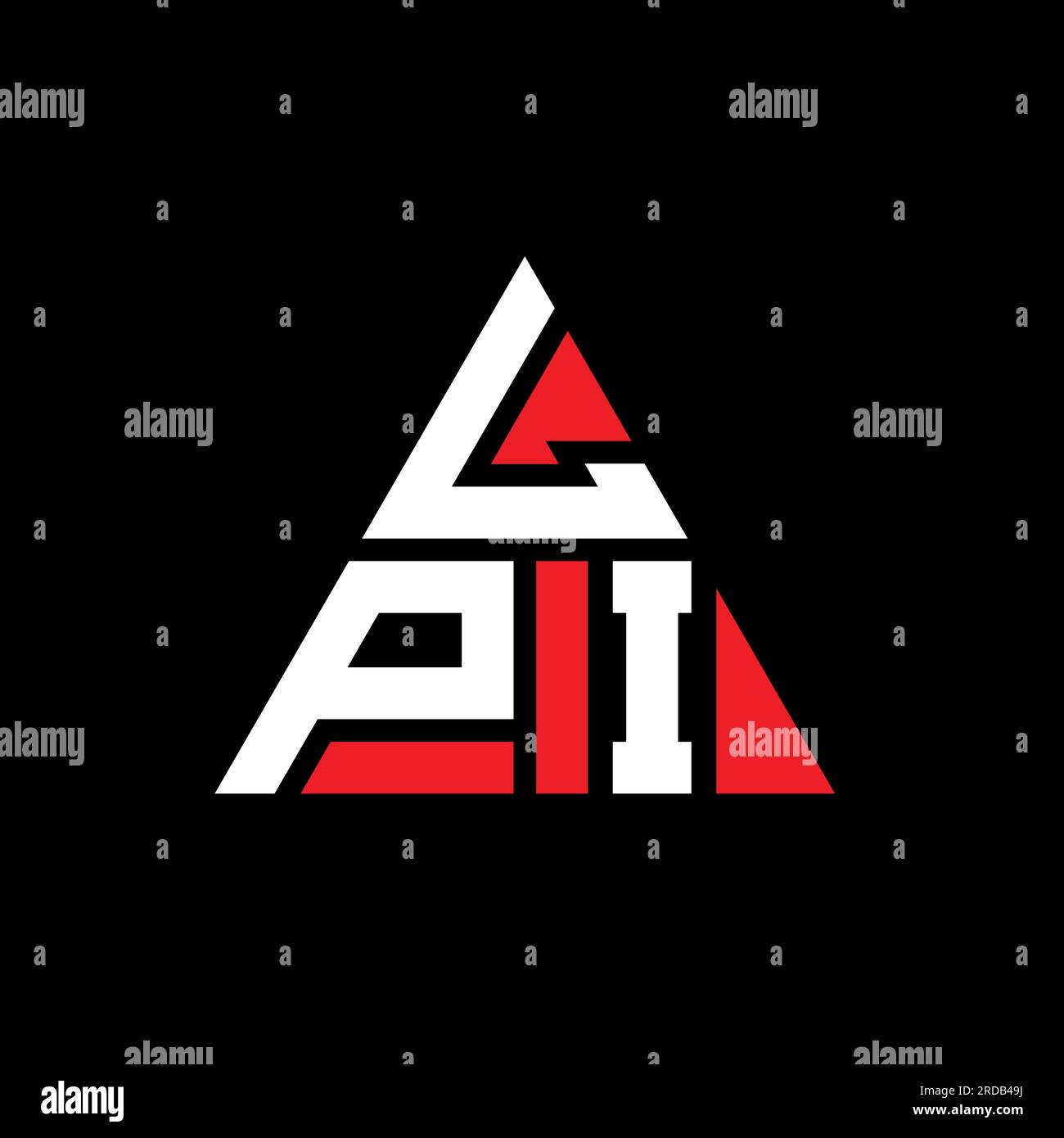 LPI triangle letter logo design with triangle shape. LPI triangle logo ...