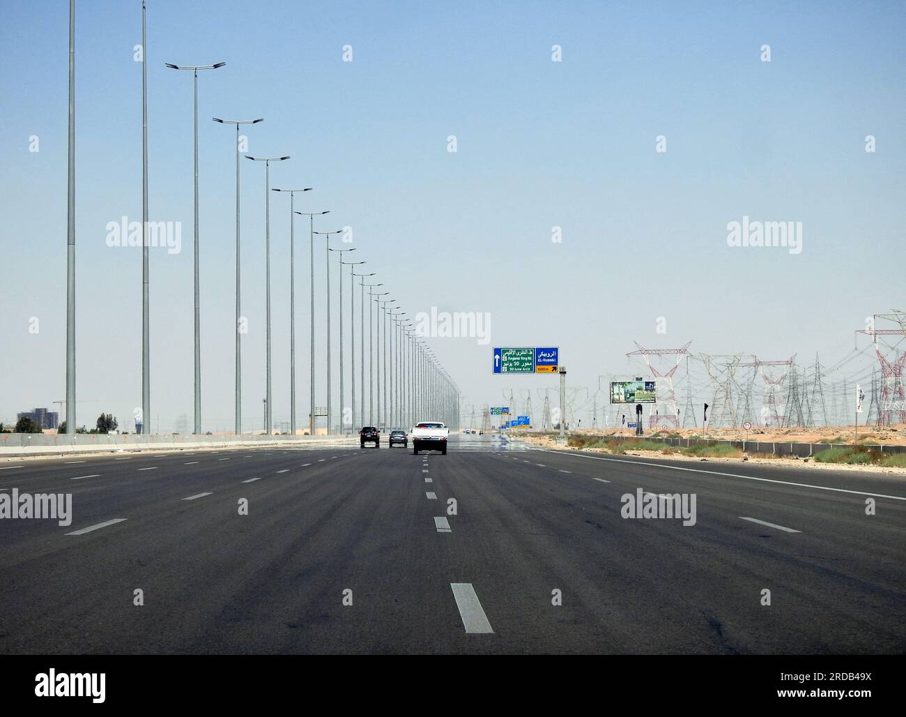Cairo, Egypt, June 30 2023: Cairo Suez Highway road development project ...