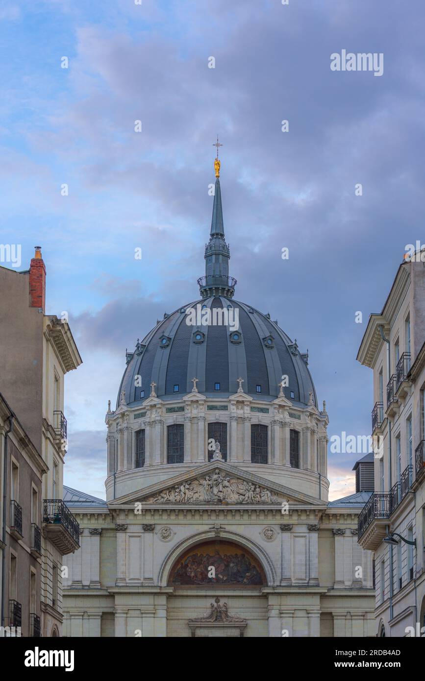 View of Notre-Dame de Bon-Port, Church in Nantes, France Stock Photo ...
