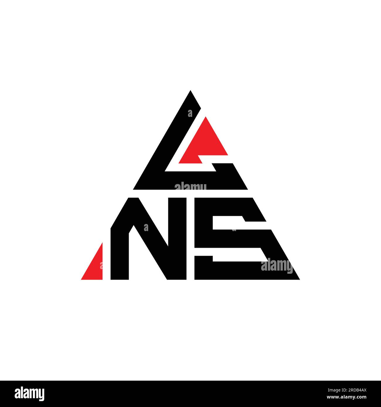 LNS triangle letter logo design with triangle shape. LNS triangle logo ...
