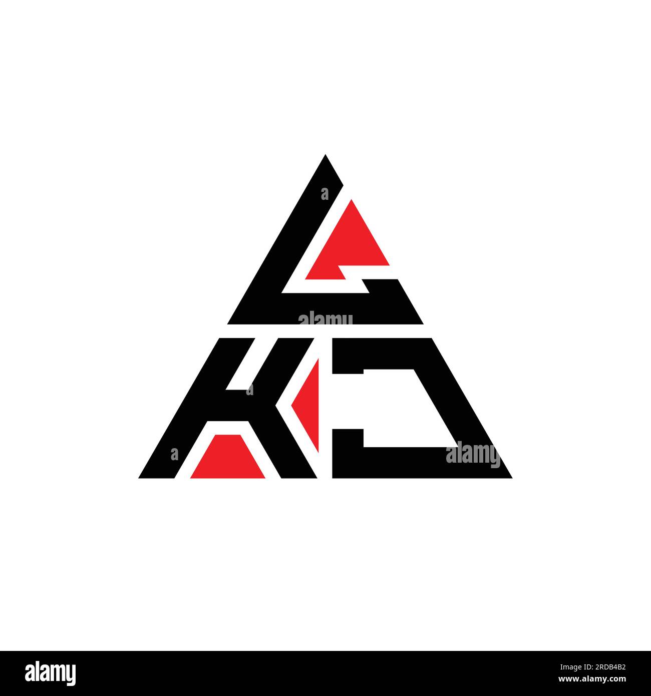 LKJ triangle letter logo design with triangle shape. LKJ triangle logo ...
