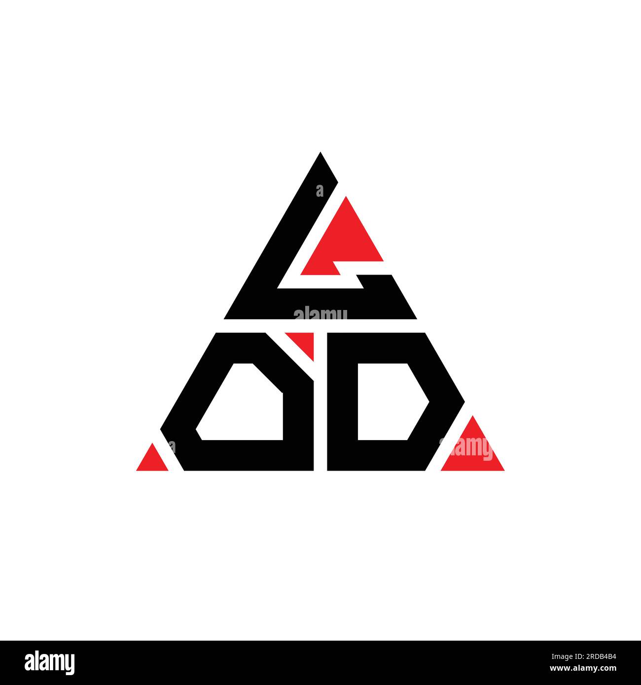 LOD triangle letter logo design with triangle shape. LOD triangle logo ...