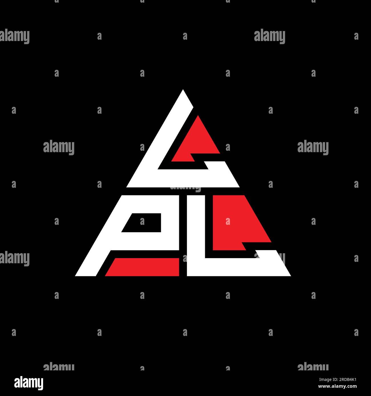 LPL triangle letter logo design with triangle shape. LPL triangle logo ...