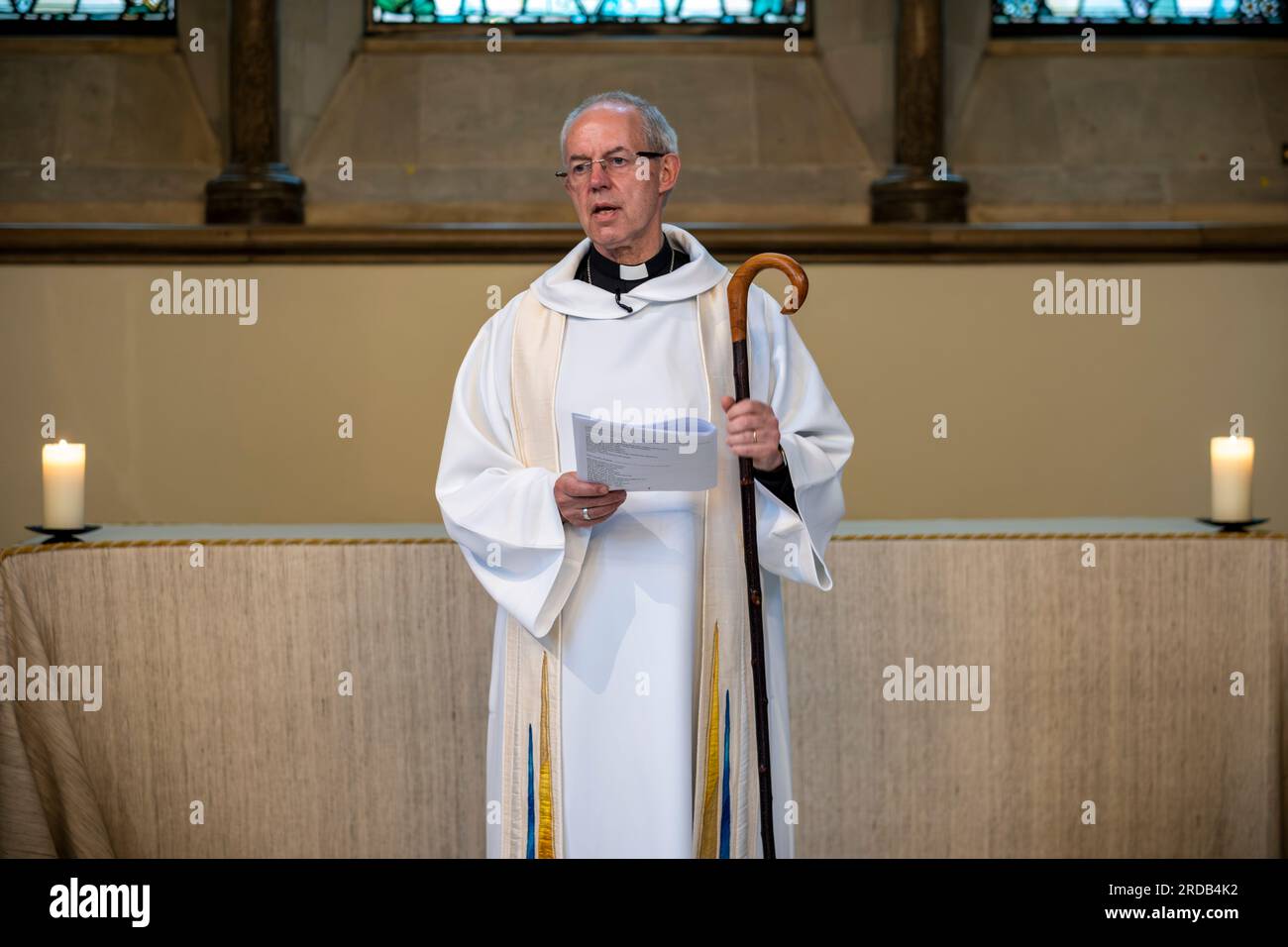 Justin Portal Welby (born 6 January 1956) is a British bishop who has ...
