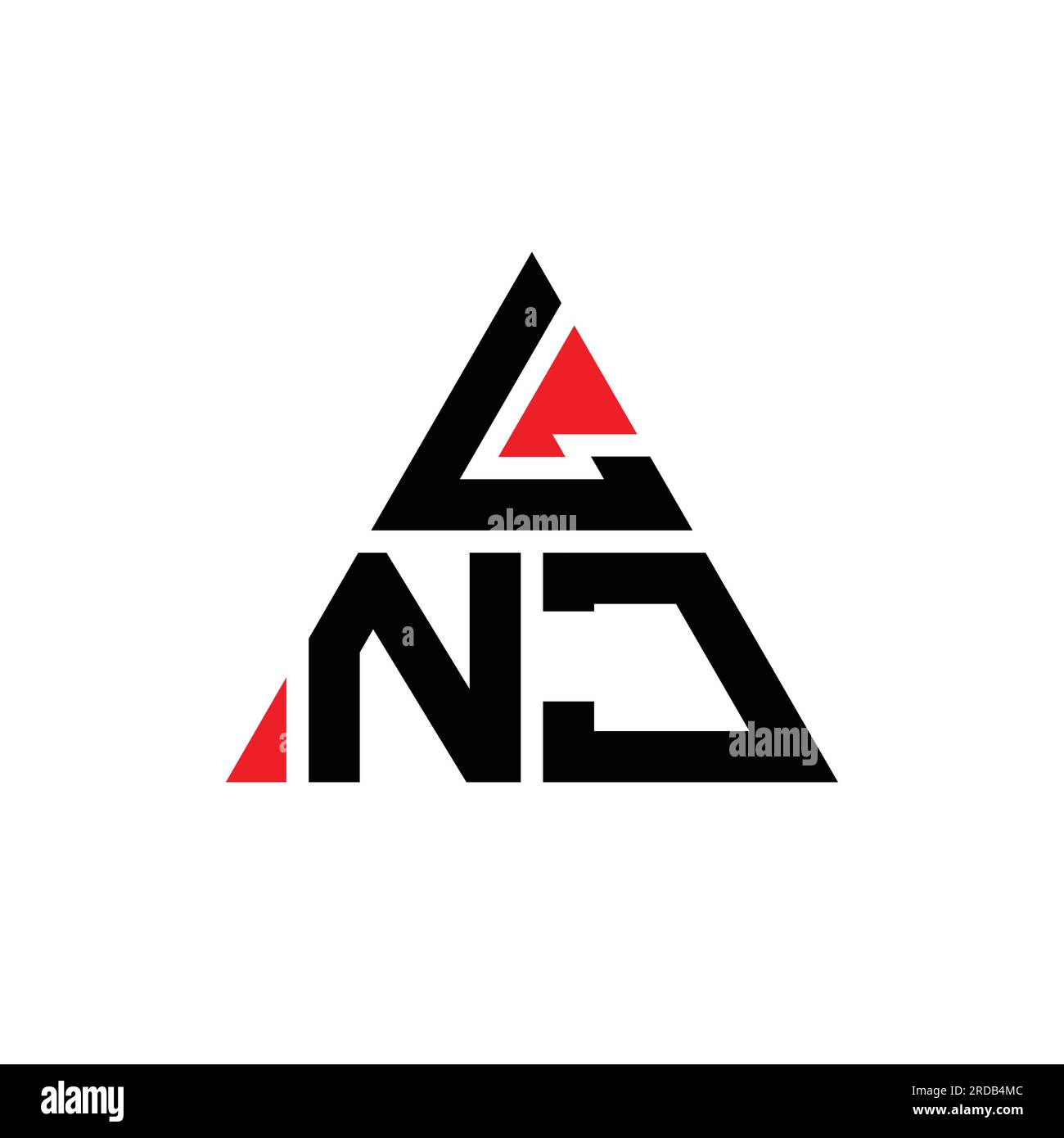 LNJ triangle letter logo design with triangle shape. LNJ triangle logo ...