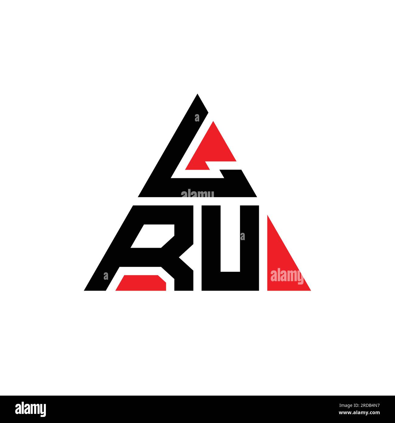 LRU triangle letter logo design with triangle shape. LRU triangle logo ...