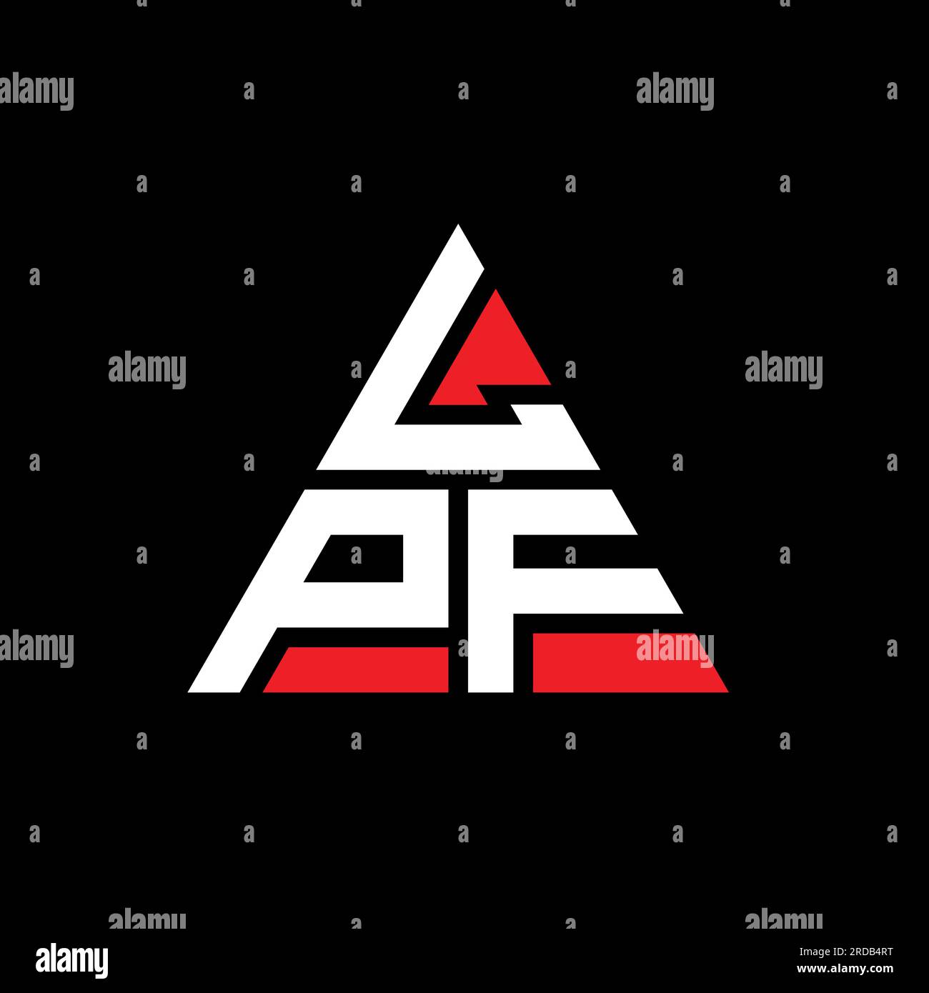 LPF triangle letter logo design with triangle shape. LPF triangle logo ...