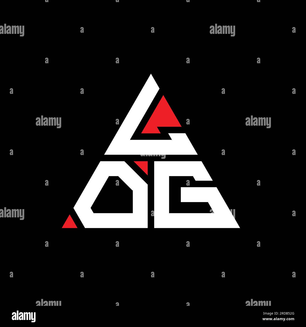 LOG triangle letter logo design with triangle shape. LOG triangle logo ...