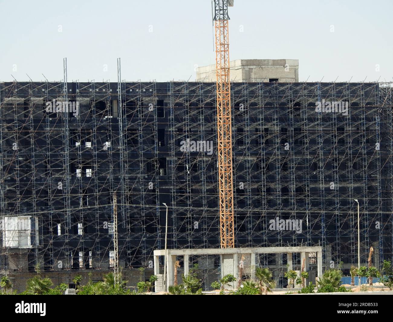 A construction site of a new developmental business building with a ...