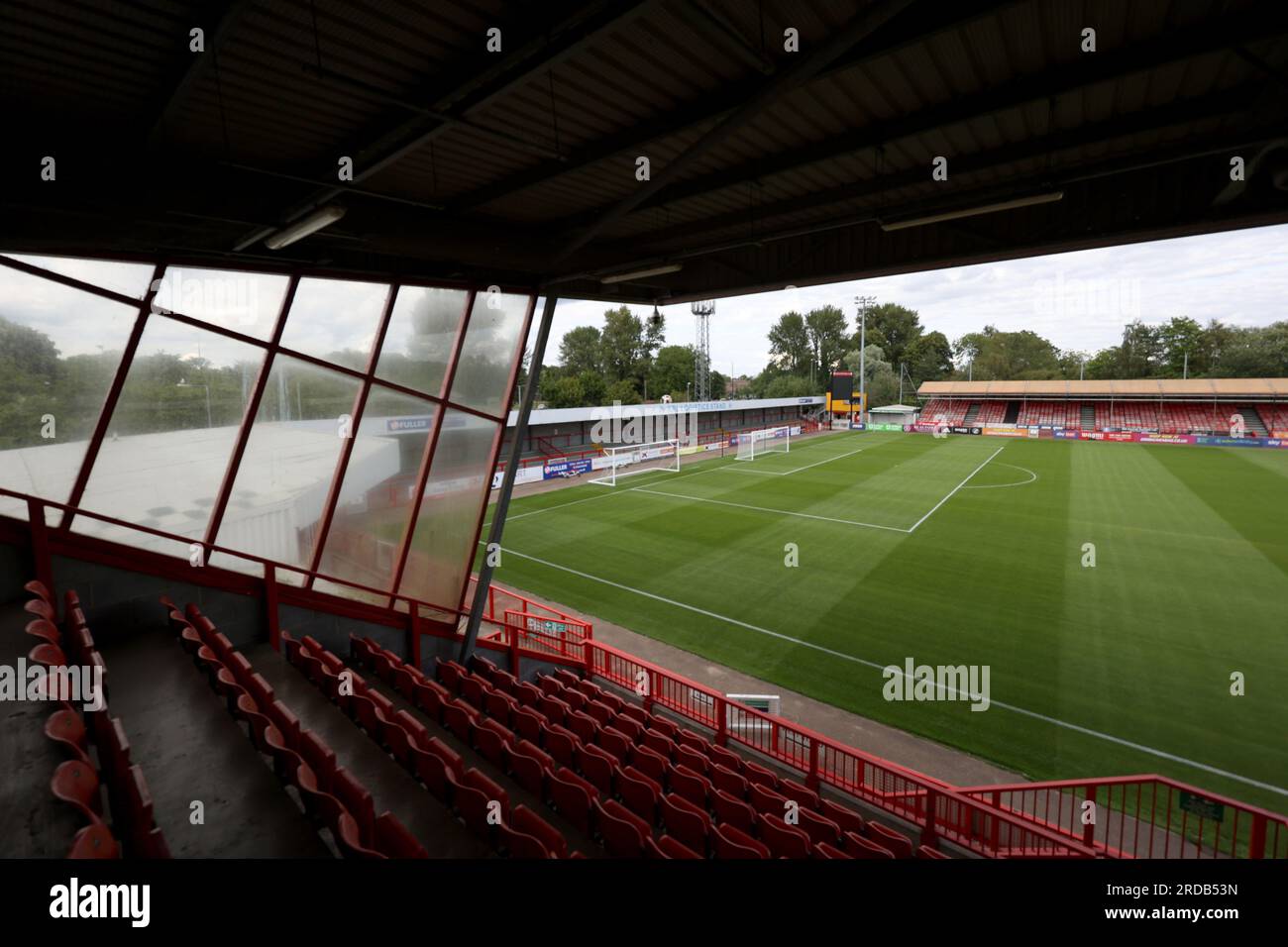 General View of the Broadfield Stadium in Crawley before the pre season ...