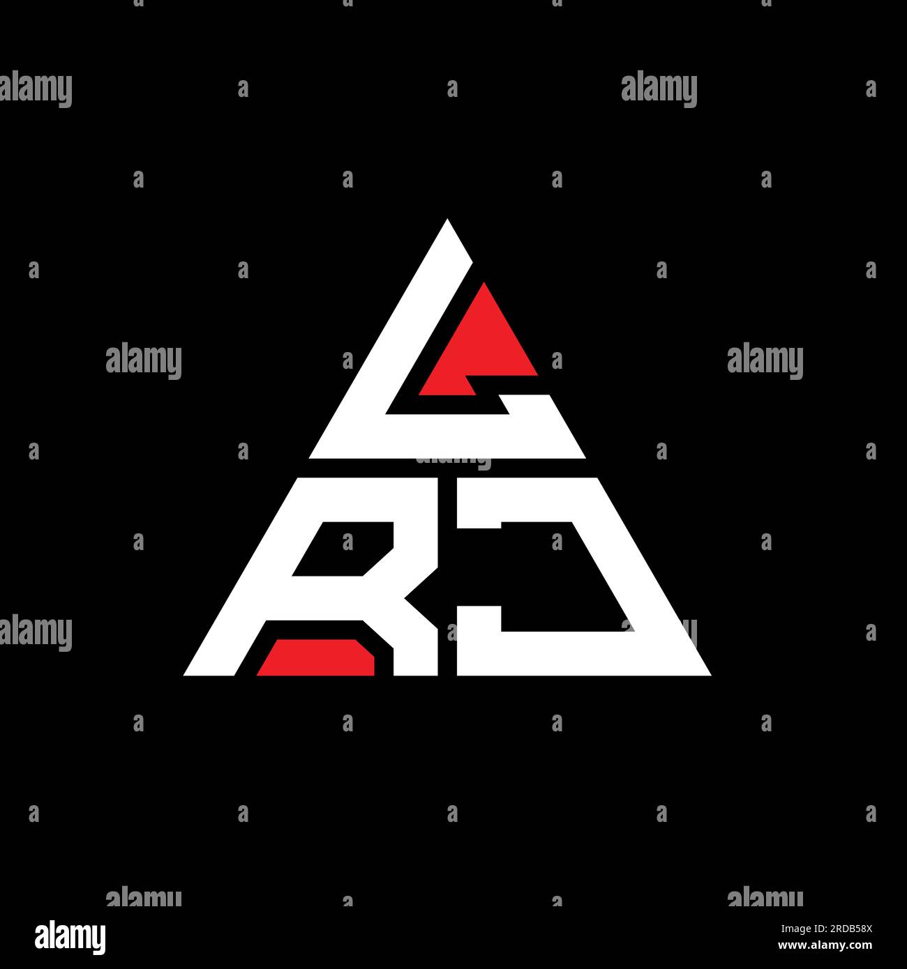 LRJ triangle letter logo design with triangle shape. LRJ triangle logo ...