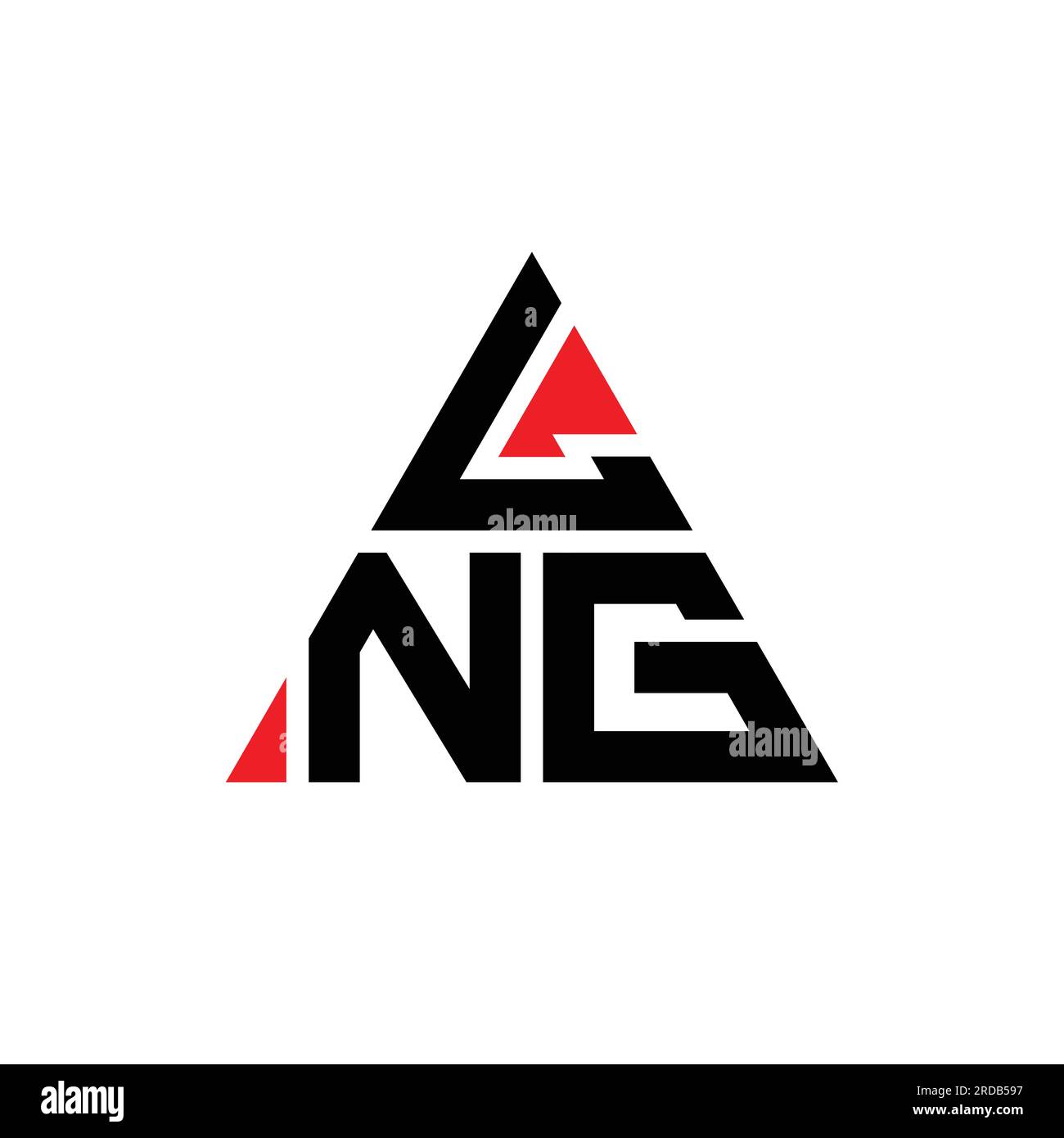 LNG triangle letter logo design with triangle shape. LNG triangle logo ...