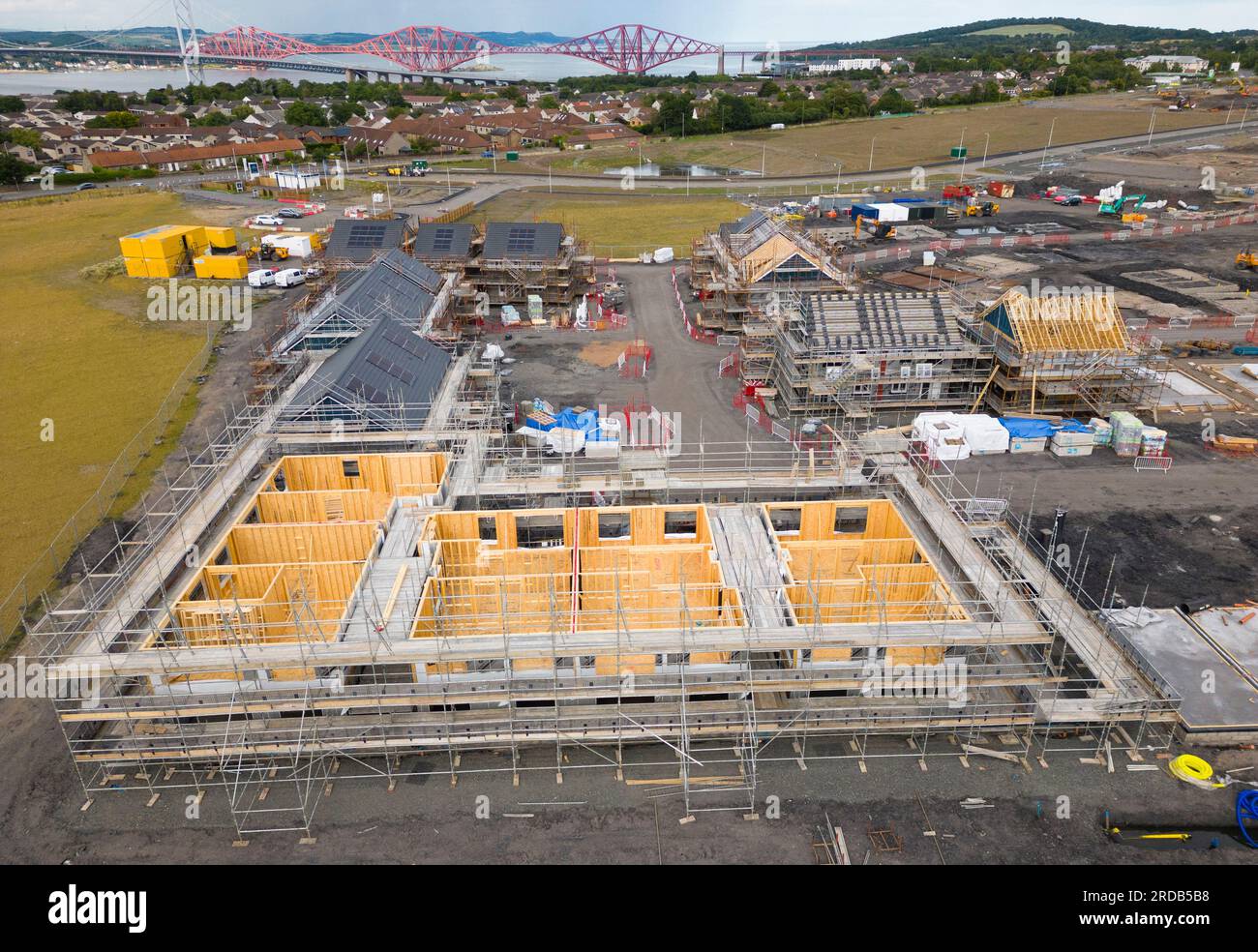 Aerial view of new housing under construction at Bridgewater Village in ...