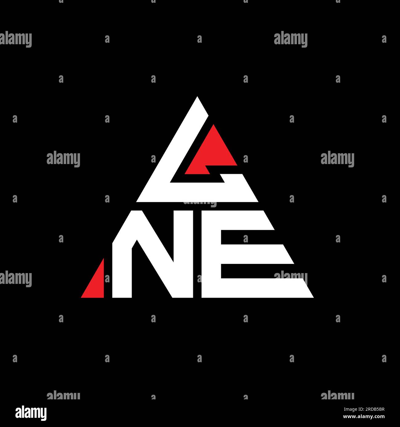 LNE triangle letter logo design with triangle shape. LNE triangle logo ...