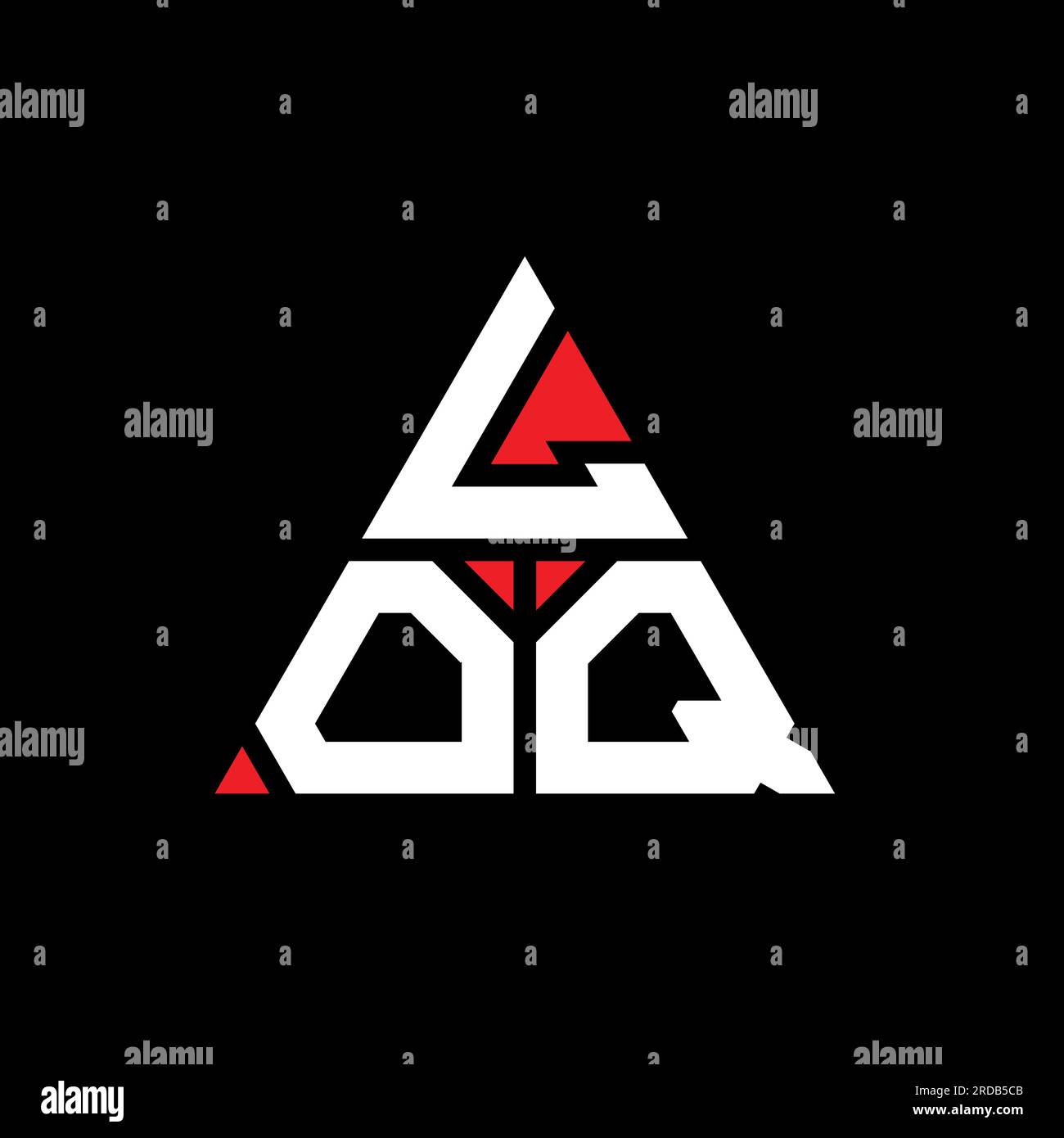 LOQ triangle letter logo design with triangle shape. LOQ triangle logo ...